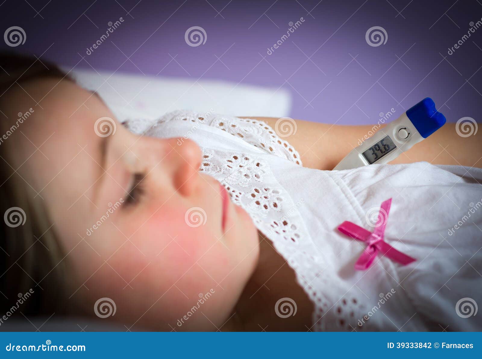 Sick young girl stock photo. Image of daughter, healthcare - 39333842