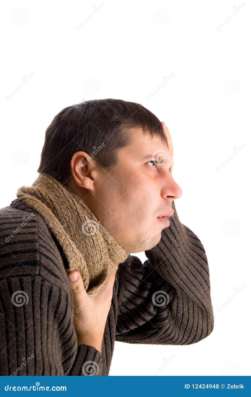 Sick young man stock photo. Image of worried, injury - 12424948