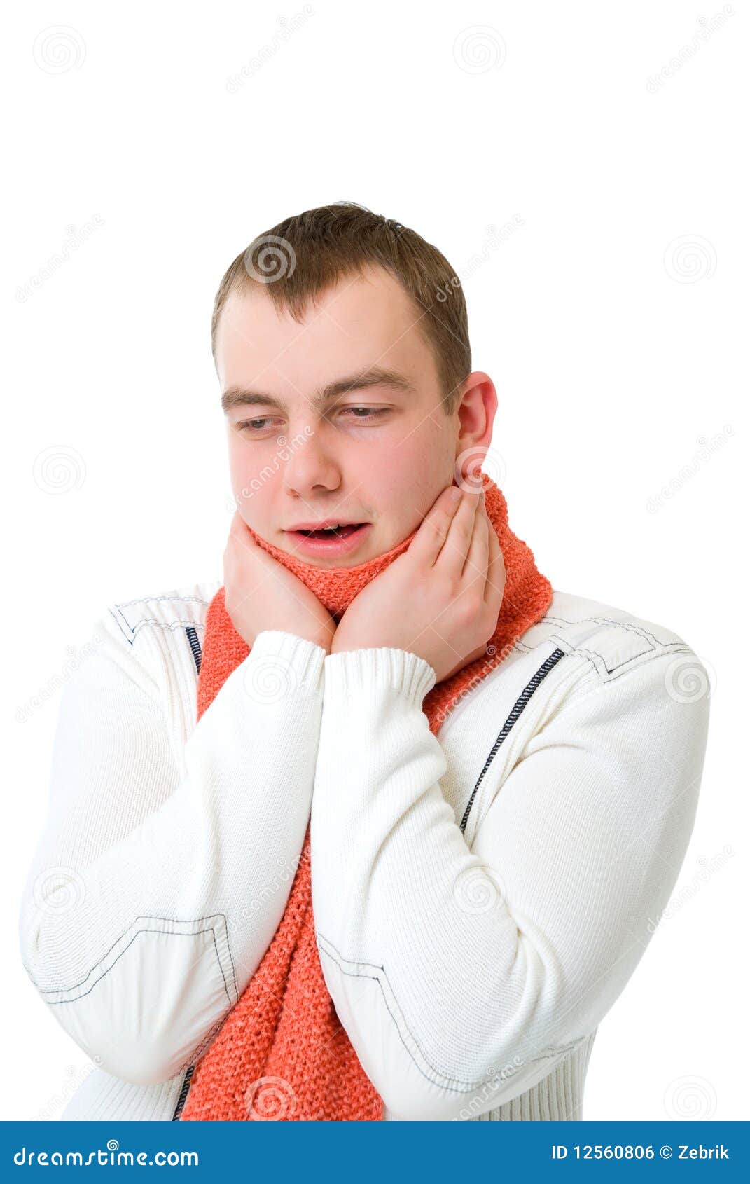 Sick Young Man Holding His Head Stock Photo - Image of sore, human ...