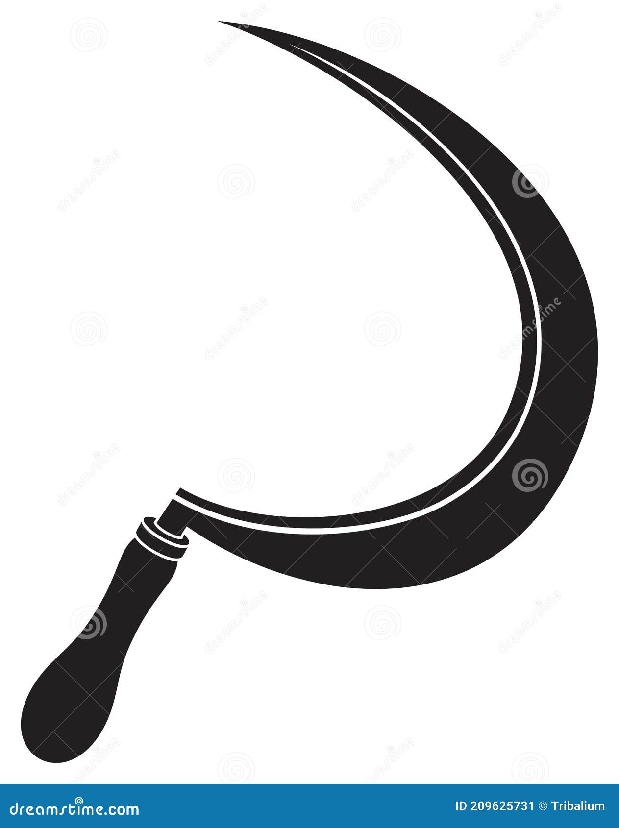 Sickle Agricultural Tool Vector Illustration Stock Illustration ...