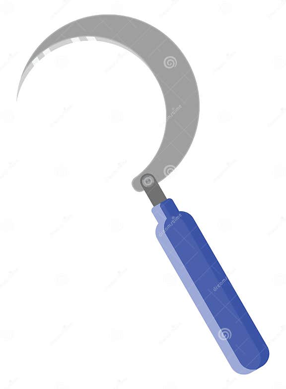 Sickle with Blue Handle, Icon Stock Vector - Illustration of line, edge ...