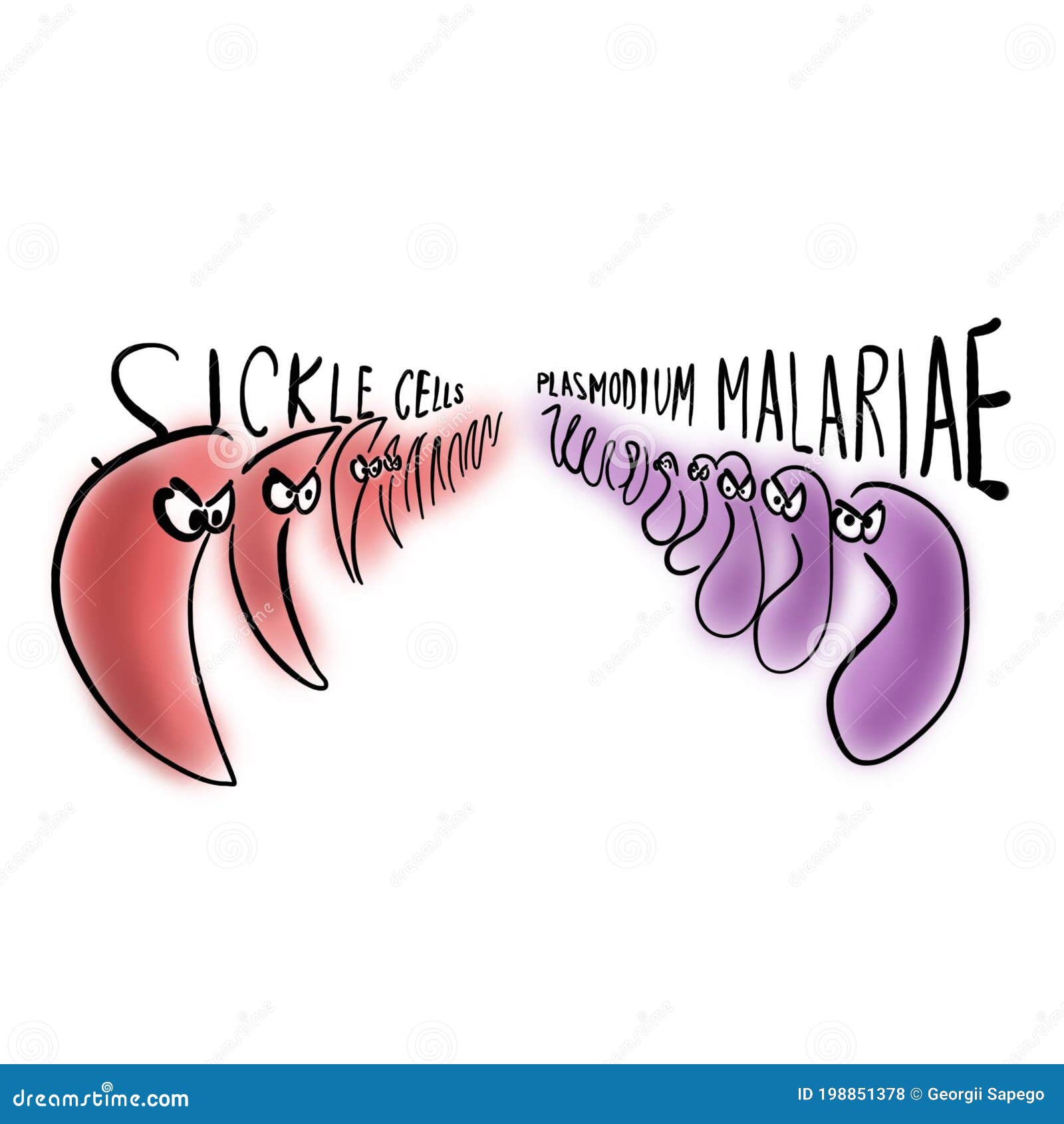 Sickle Cells Royalty-Free Cartoon | CartoonDealer.com #149529344