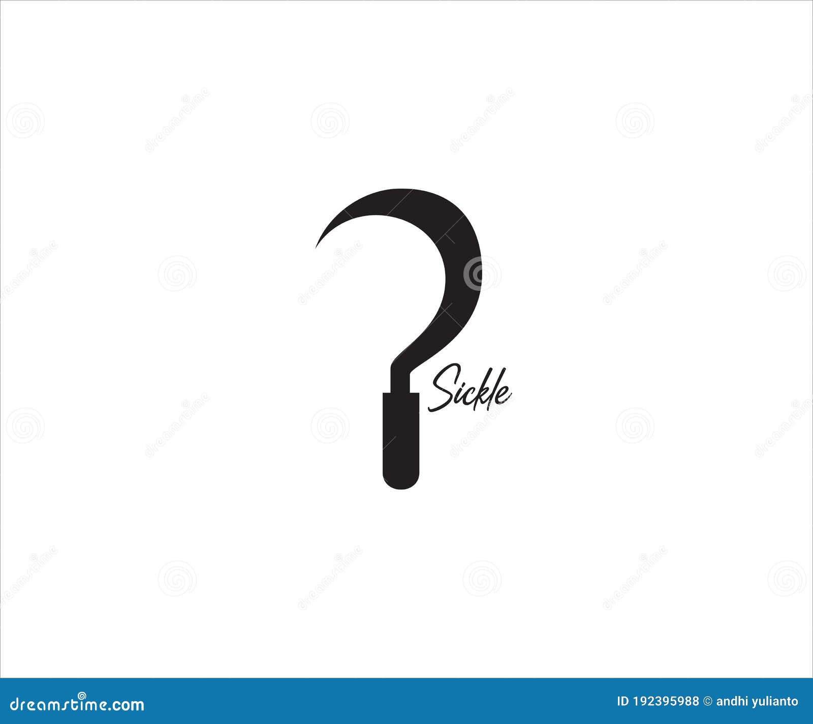 A Sickle Farming Tool Simple Vector Icon Logo Design Illustration Stock ...
