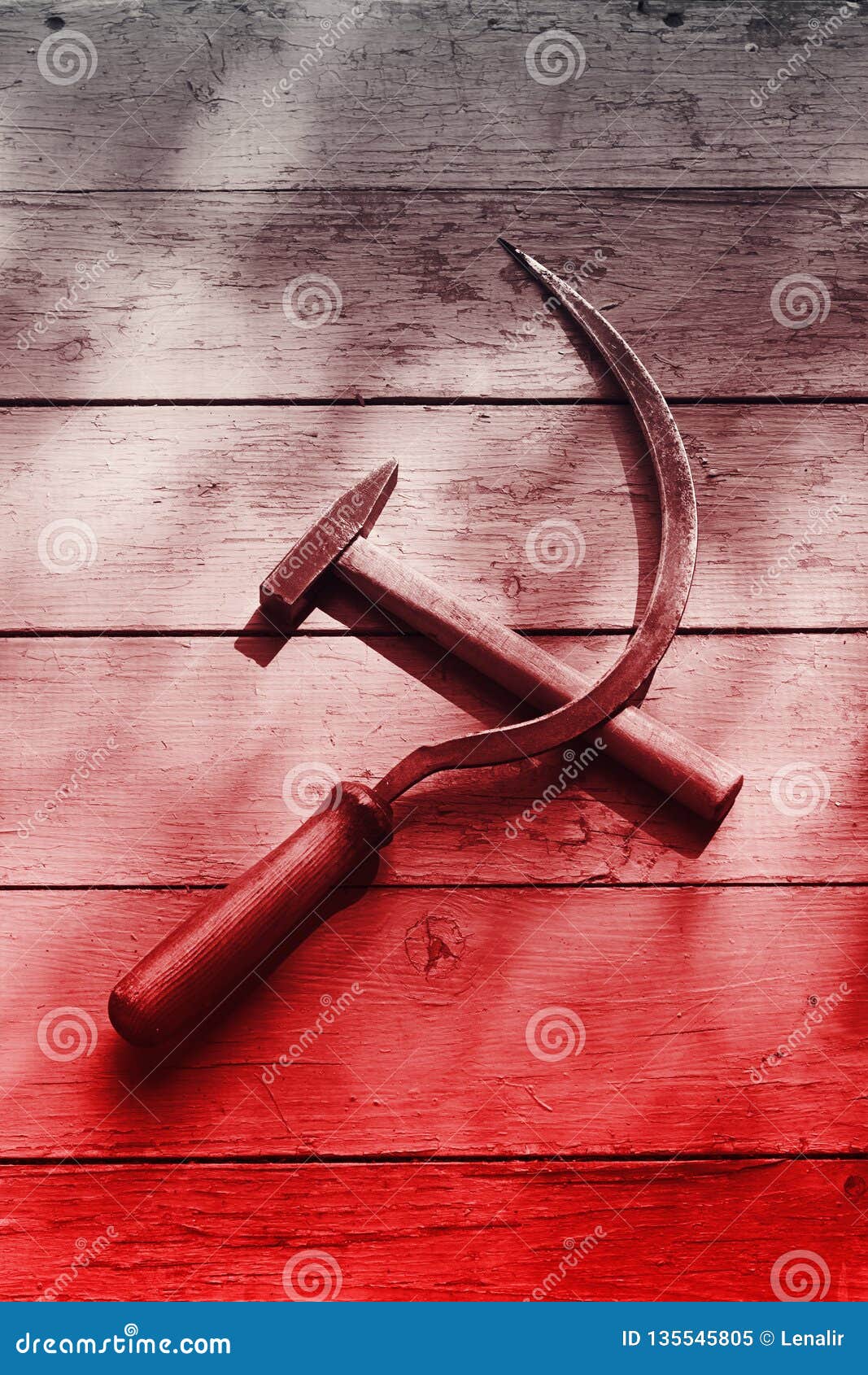 Sickle and hammer stock image. Image of mallet, structure - 135545805
