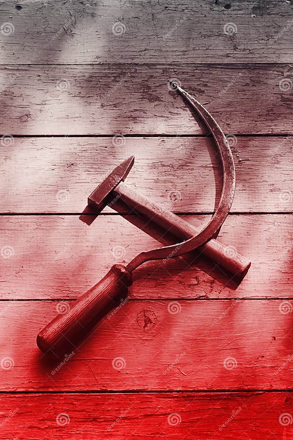 Sickle and hammer stock image. Image of mallet, structure - 135545805