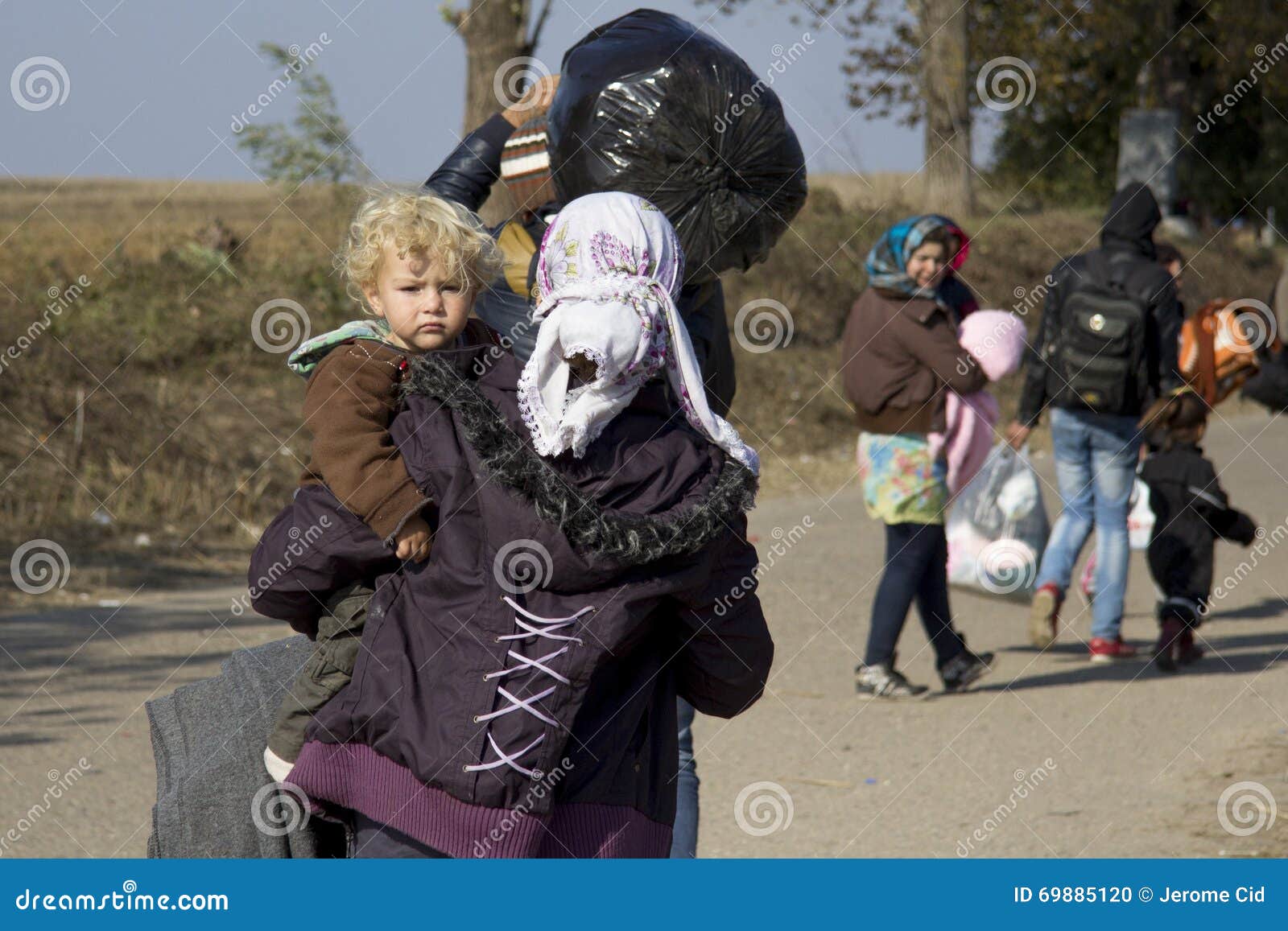 Croatian Border Police Guarding The Checkpoint Of The Border Crossing