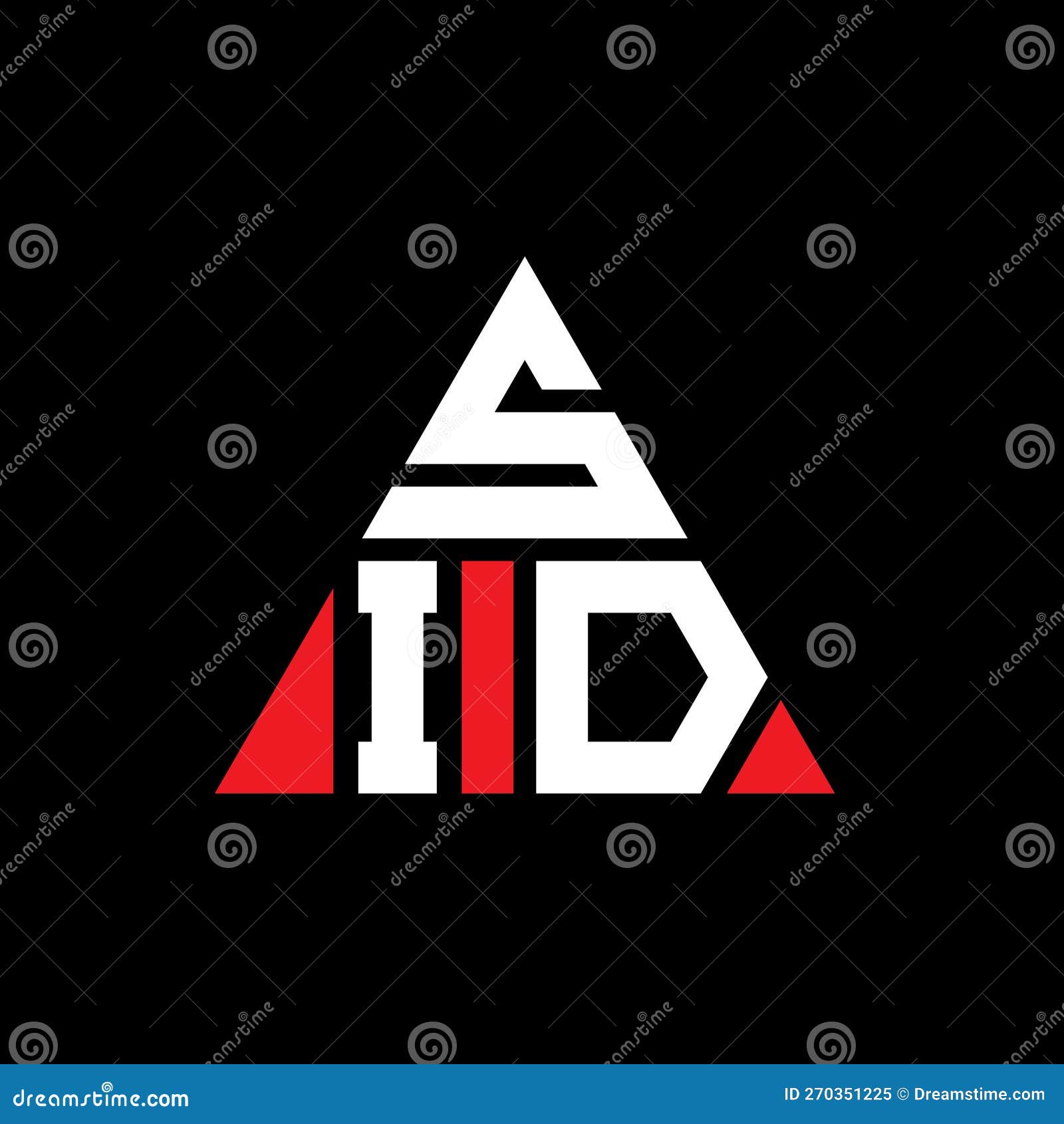 SID Triangle Letter Logo Design with Triangle Shape. SID Triangle Logo ...