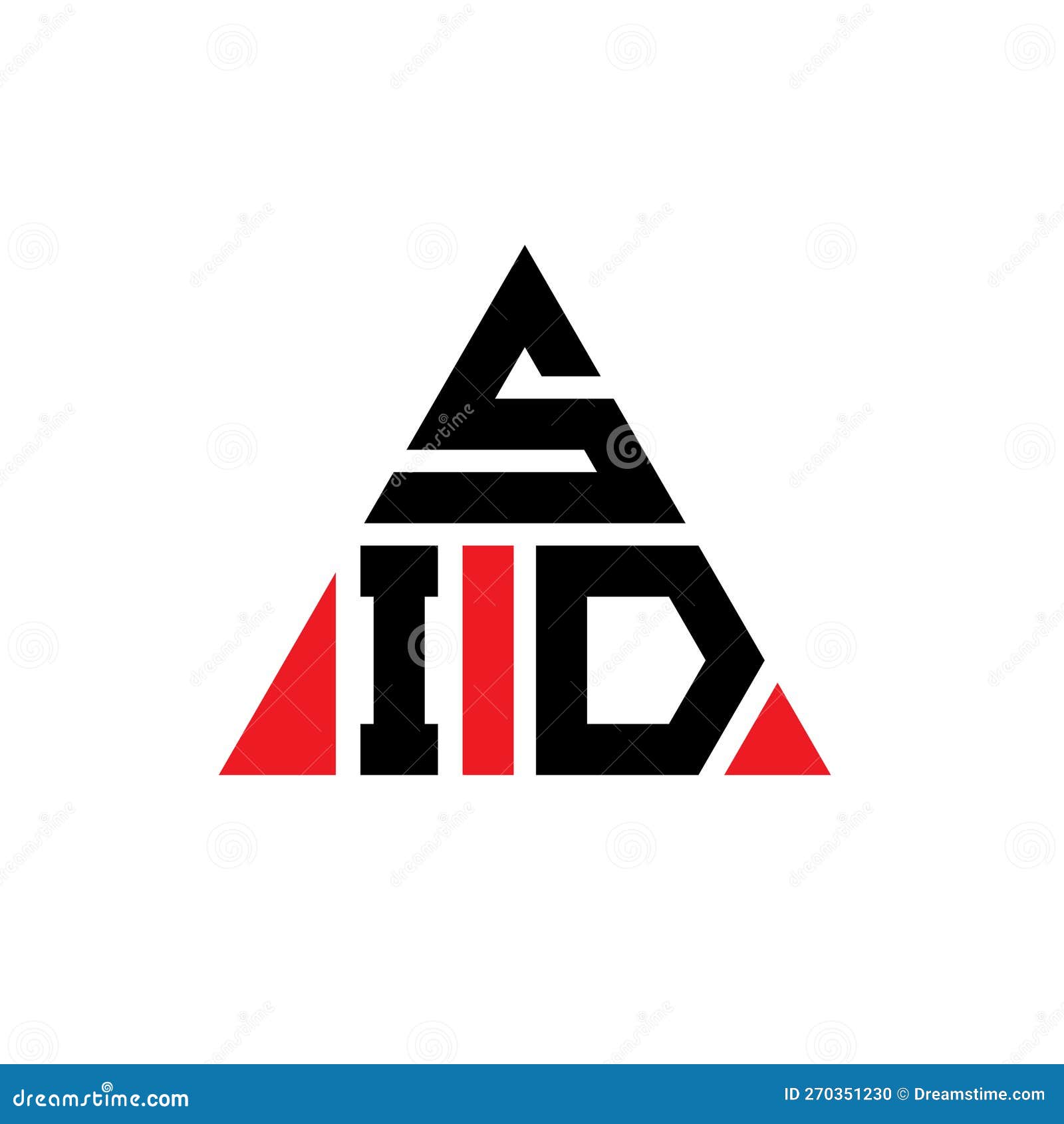 SID Triangle Letter Logo Design with Triangle Shape. SID Triangle Logo ...