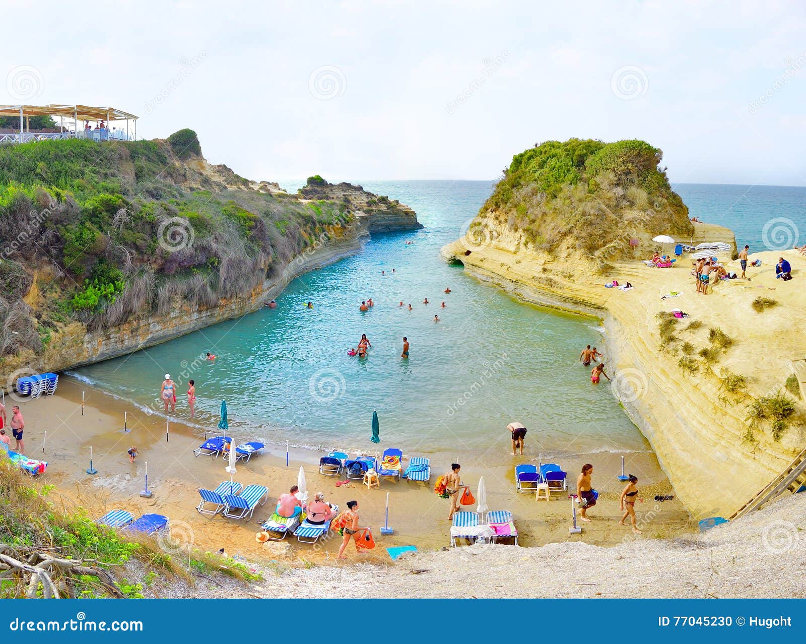 Sidari Beach, Corfu, Greece Editorial Image - Image of europe, hotel ...