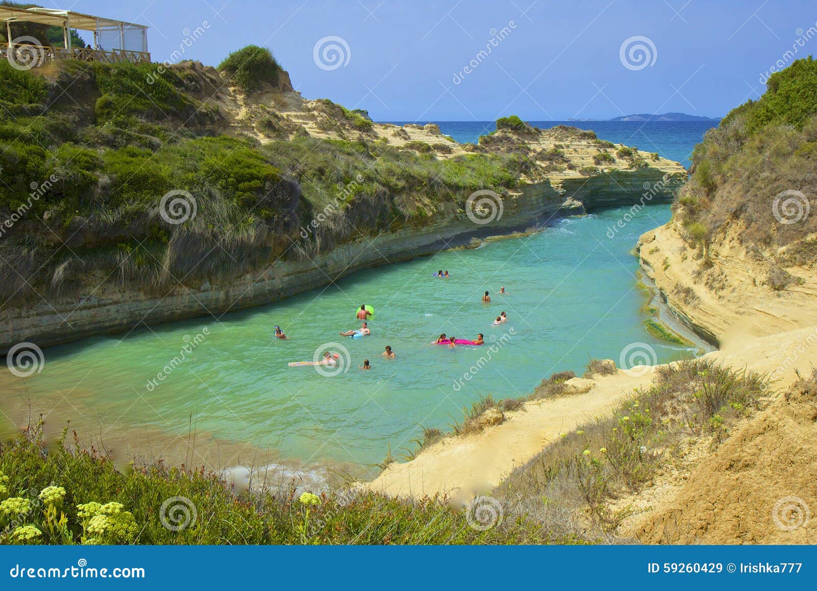 Sidari beaches, Corfu editorial stock image. Image of scene - 59260429