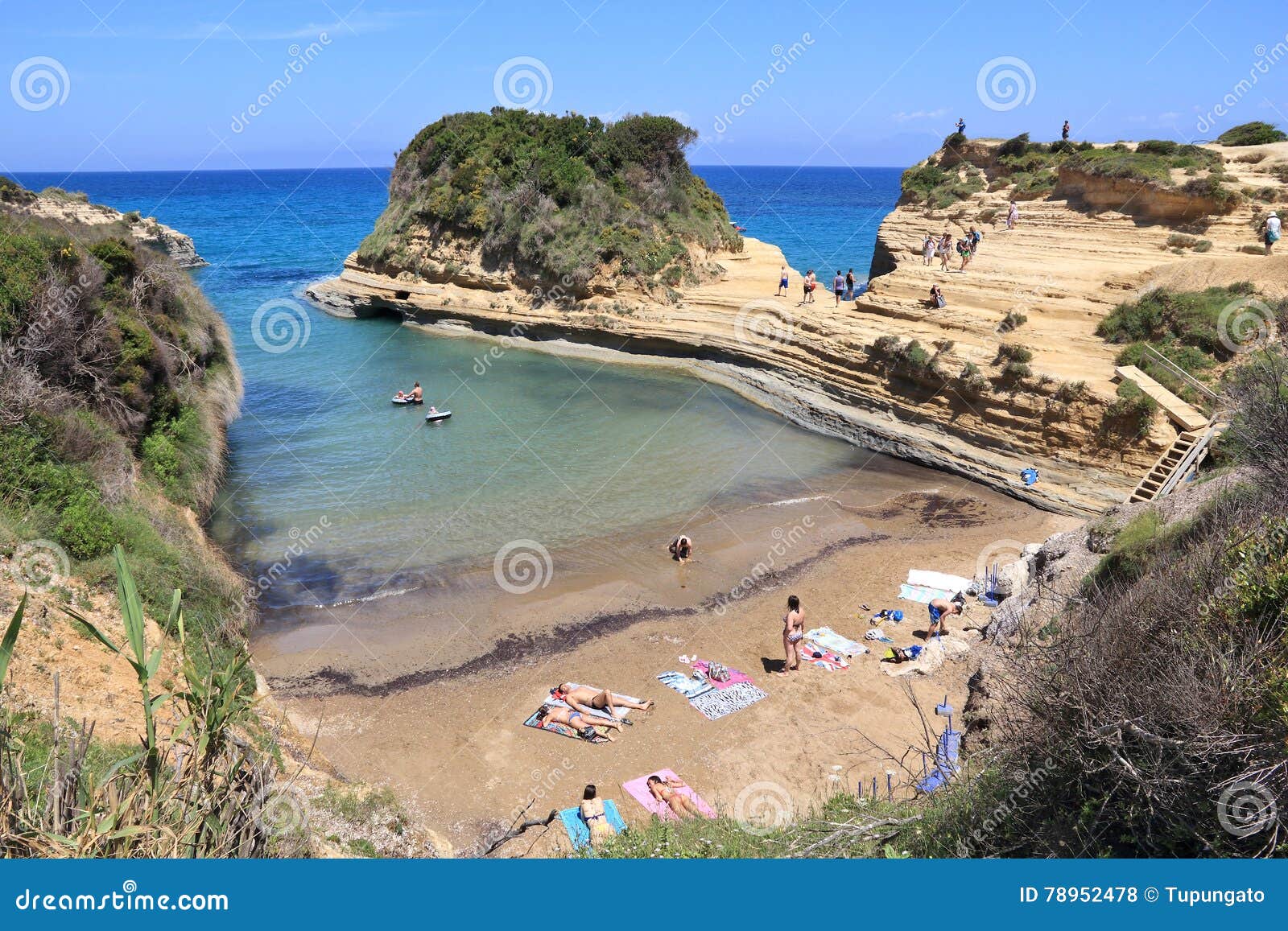 Sidari, Corfou photo stock éditorial. Image du seaside - 78952478