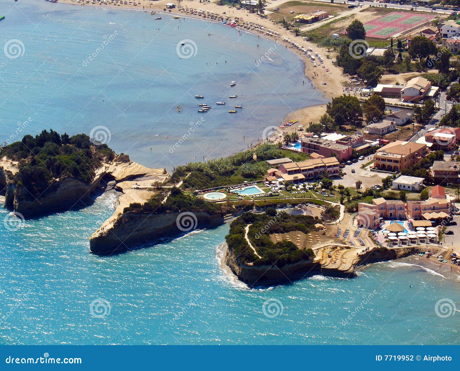Sidari, Corfu, aerial view stock photo. Image of cliff - 7719952