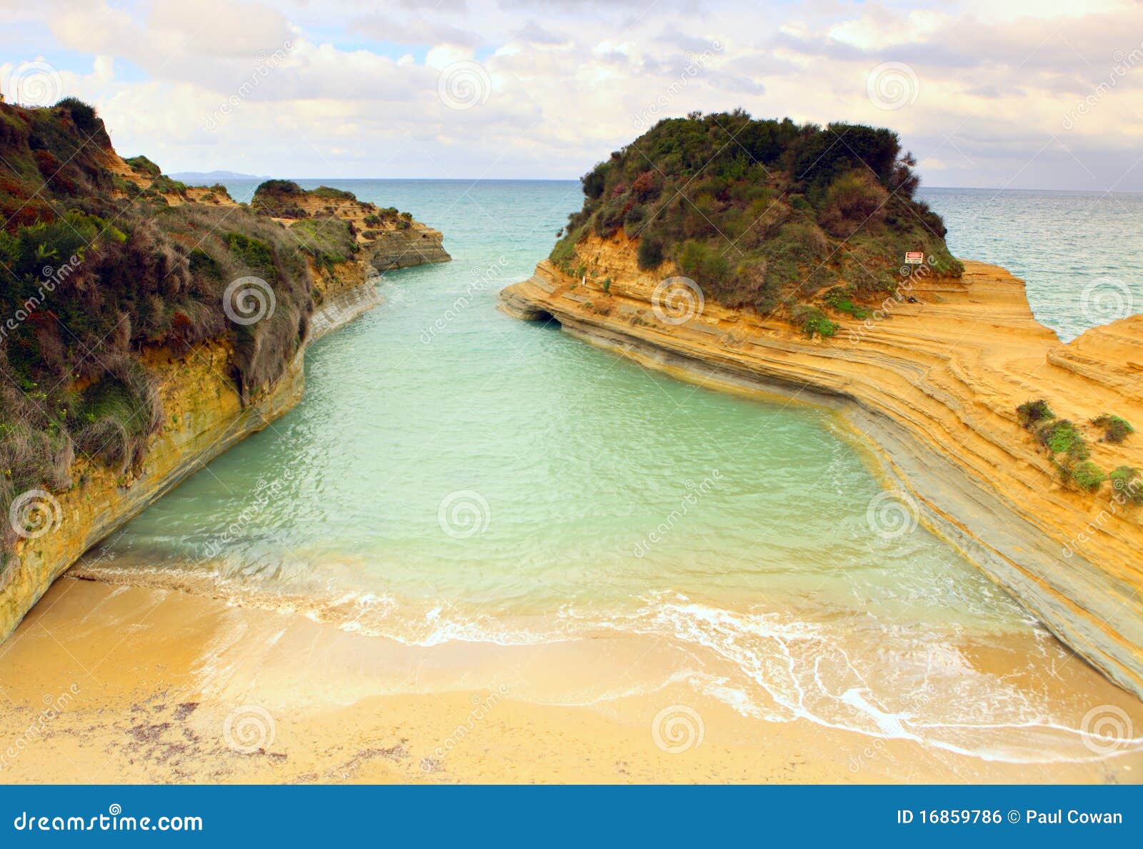 Sidari ?Kanal D'amour? Strand Stockfoto - Bild von horizontal ...