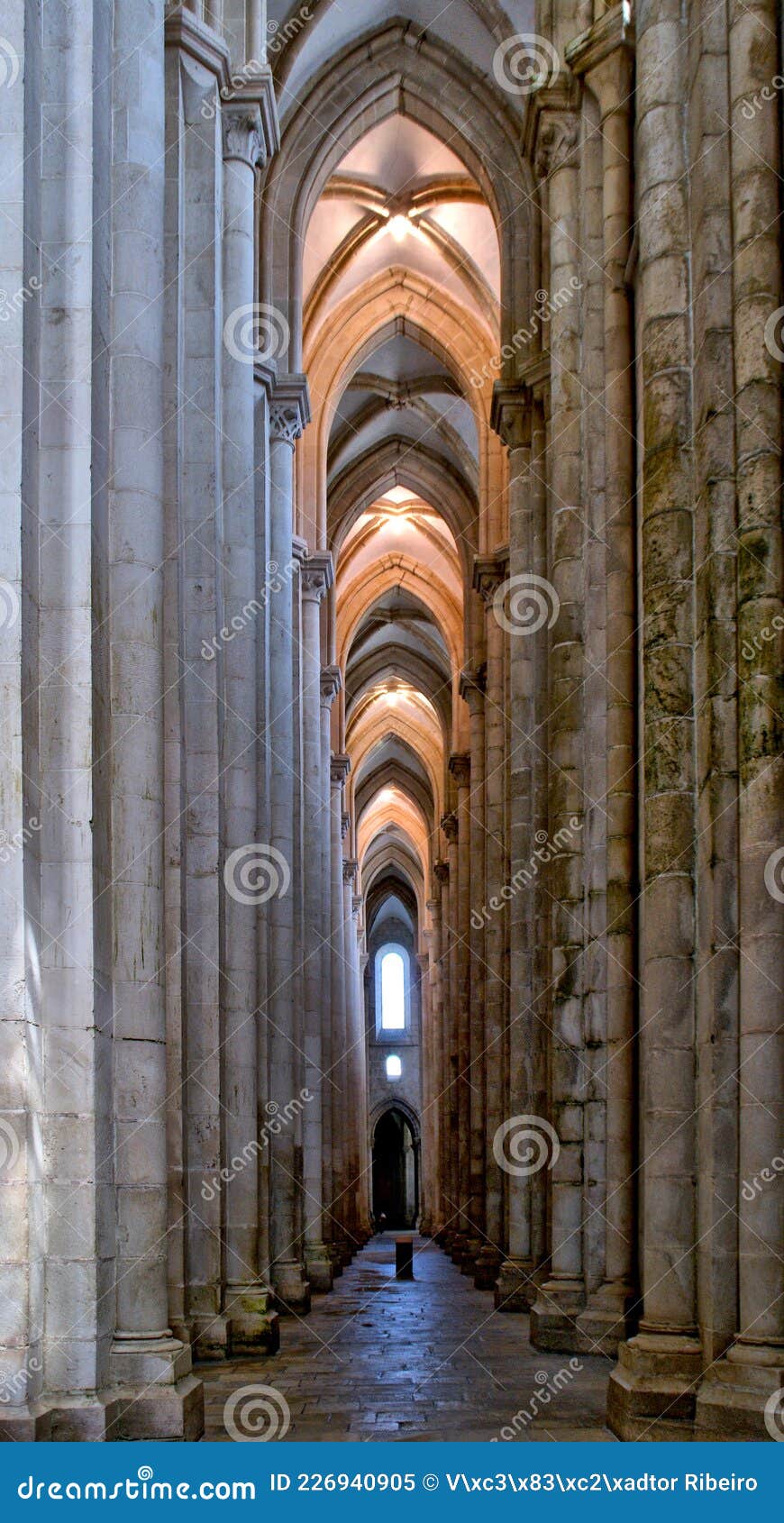 Side Aisle of the Alcobaca Monastery in Portugal Editorial Image ...