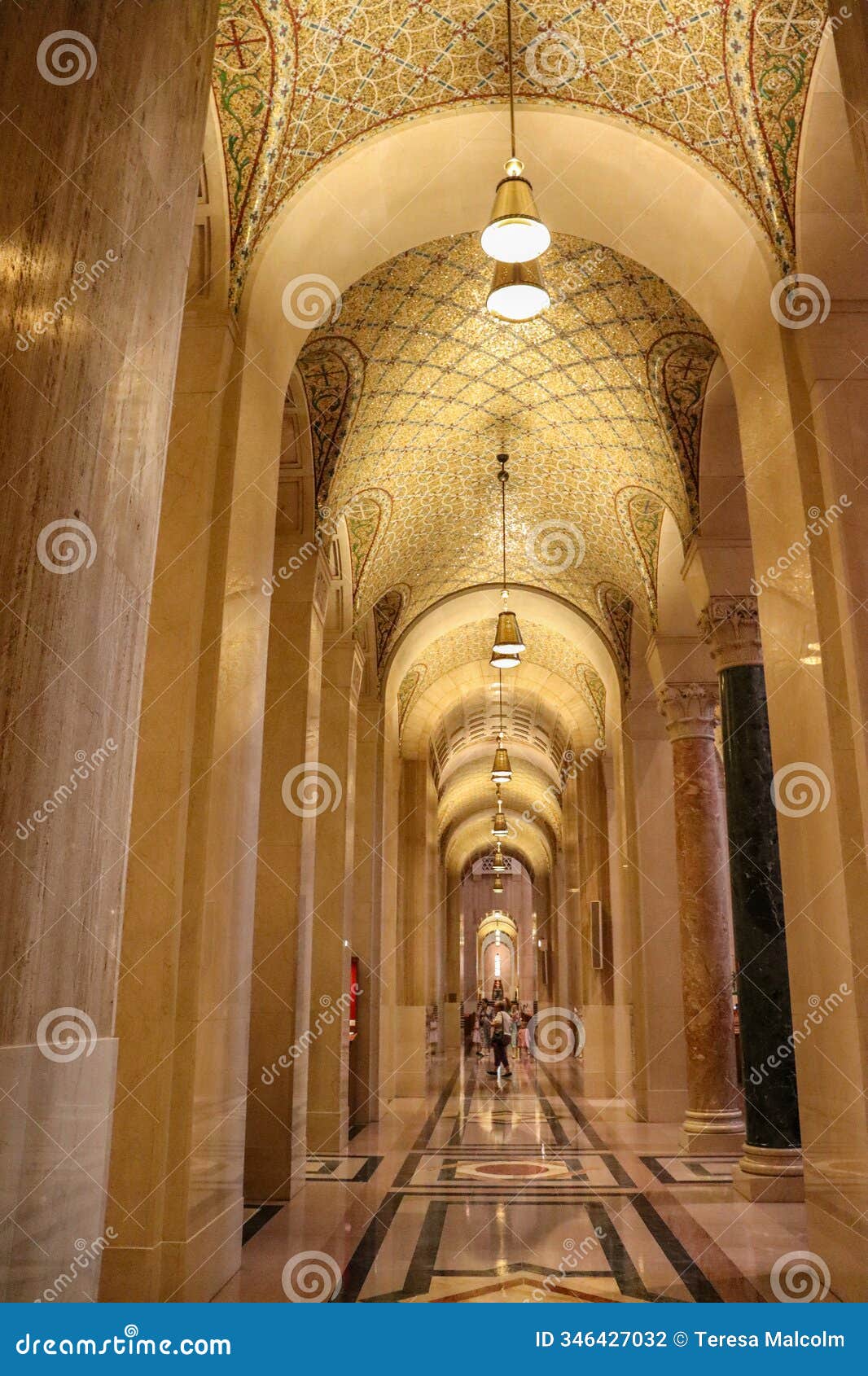 Side Aisle of the Basilica of the National Shrine of the Immaculate ...
