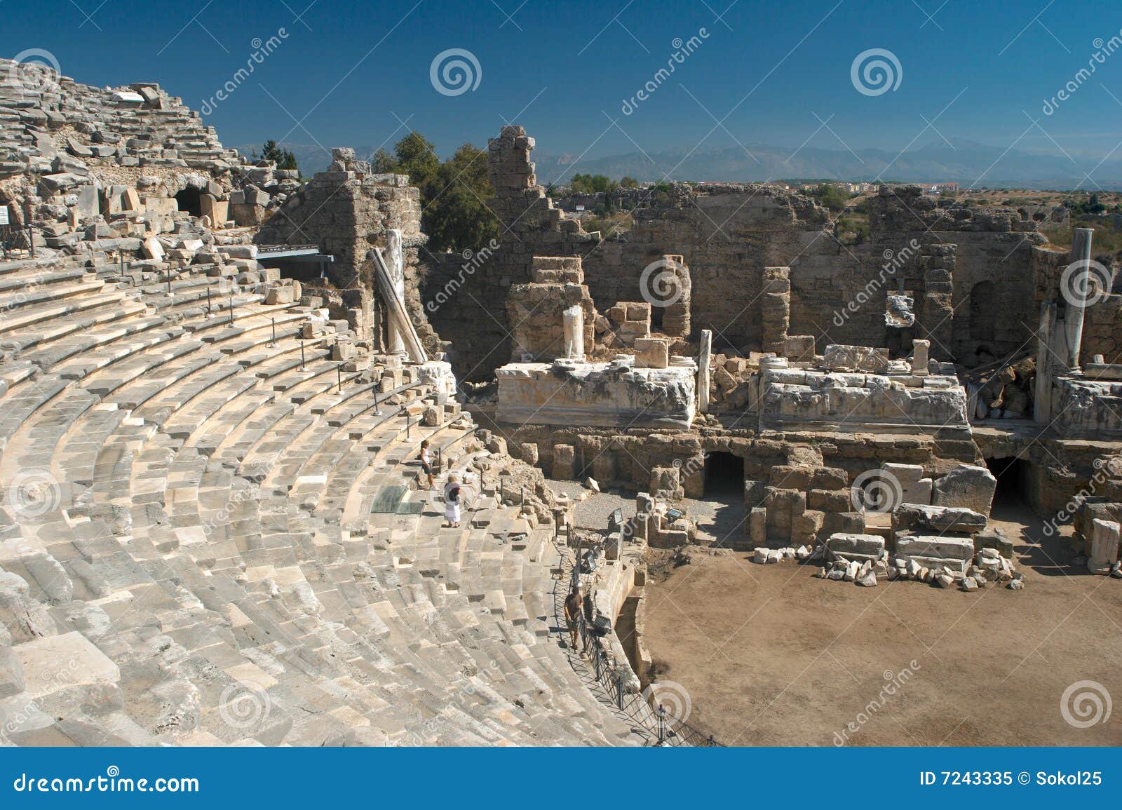 Side amphitheatre stock image. Image of theatre, turkey - 7243335