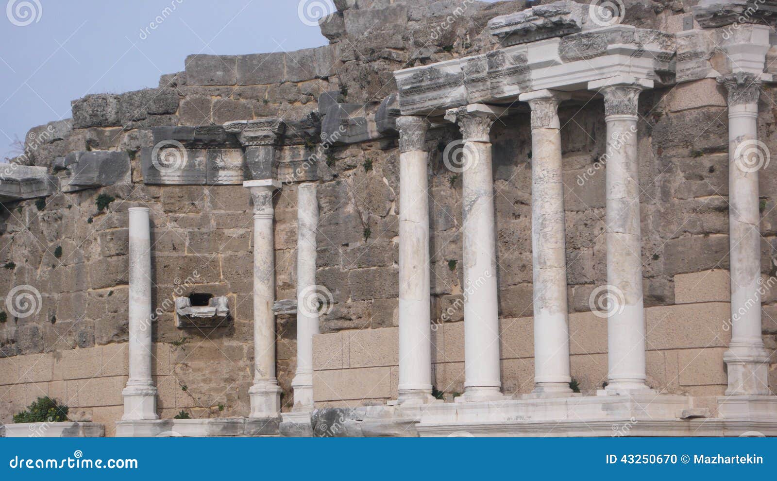 Turley Antalya Side Ancient Ruins Stock Photo - Image of vivid, ancient ...