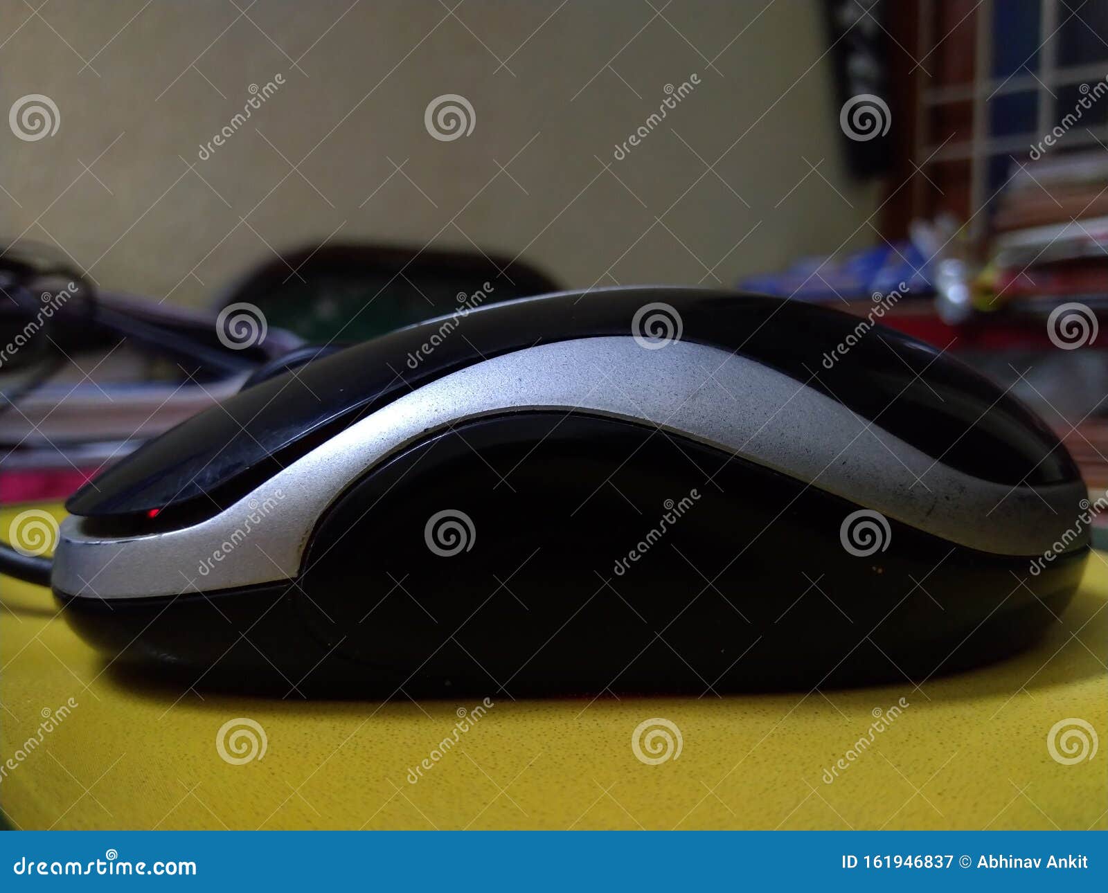 Side Angle Closeup View of Computer Optical Mouse Stock Image - Image ...
