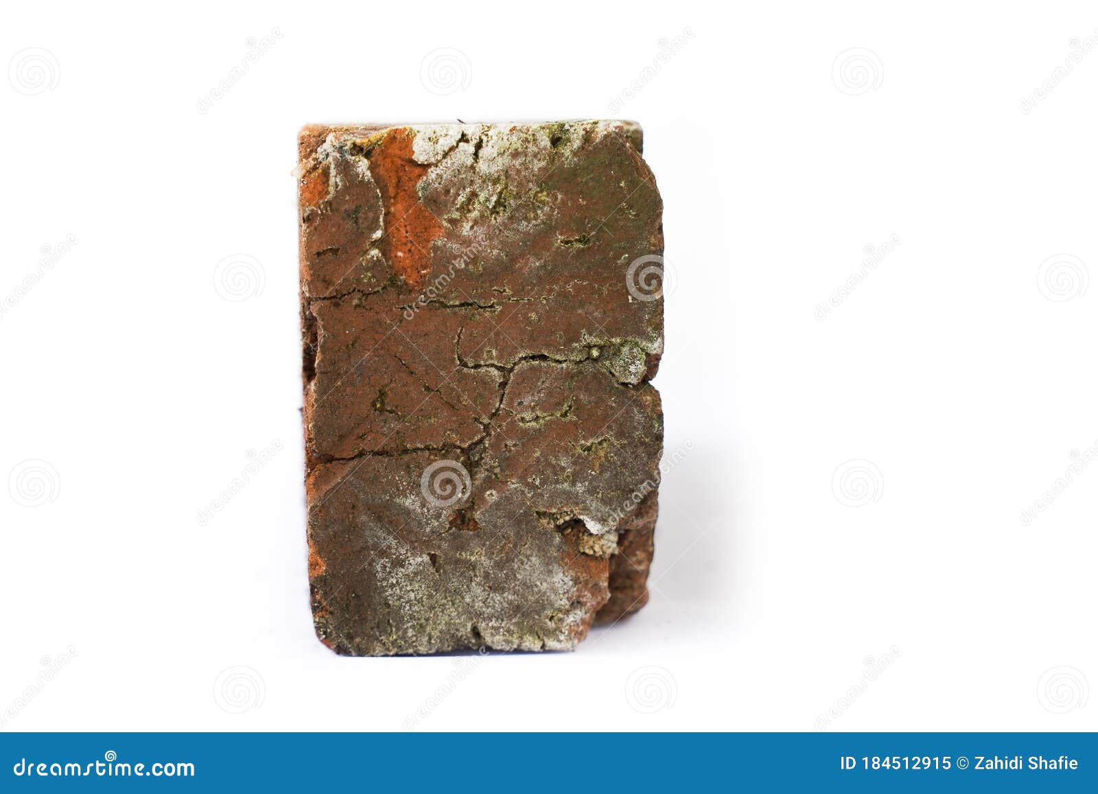 Side Angle of Red Brick Isolated on White Background Stock Image ...