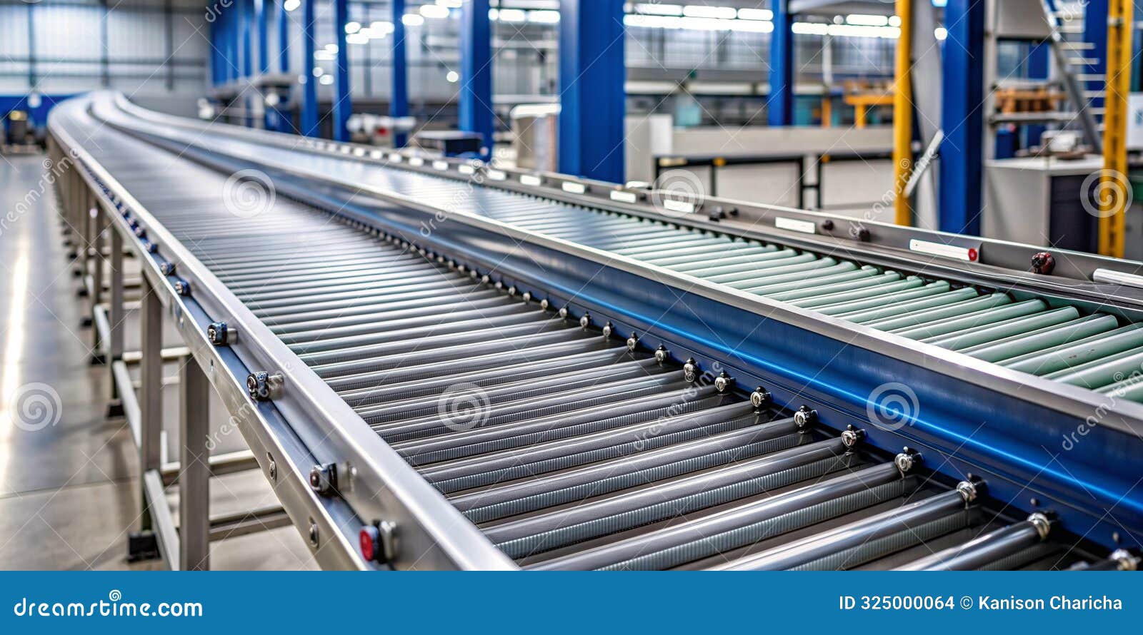 Side Angle View of a Conveyor Belt Creative AI Stock Illustration ...