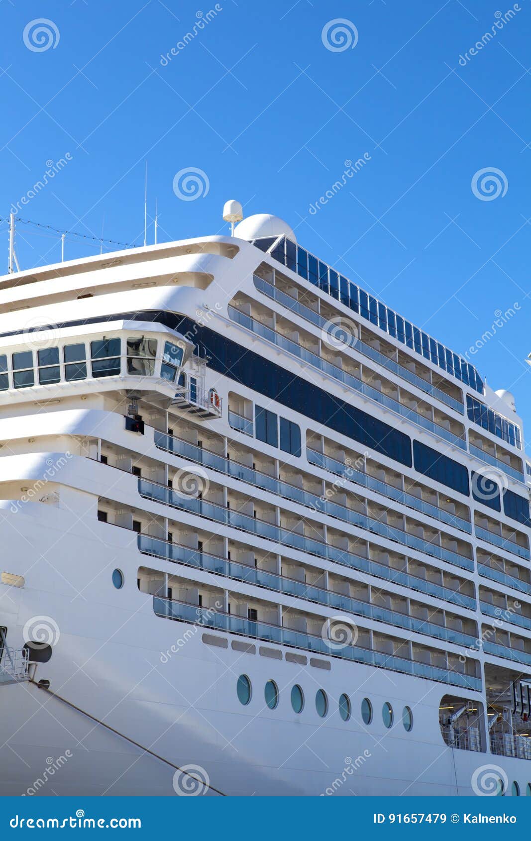 Side Angle View on Large Cruise Ship Stock Image - Image of journey ...