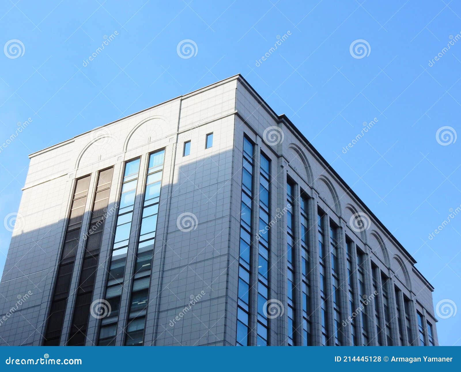 Side Angle View of Office Building Stock Photo - Image of metropolis ...