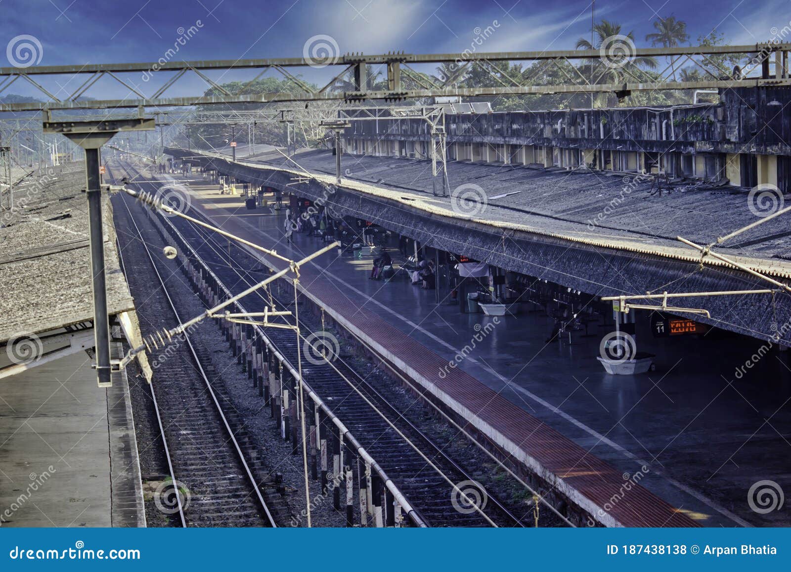 A Side Ariel View of an Indian Railway Station Platform Editorial Stock ...
