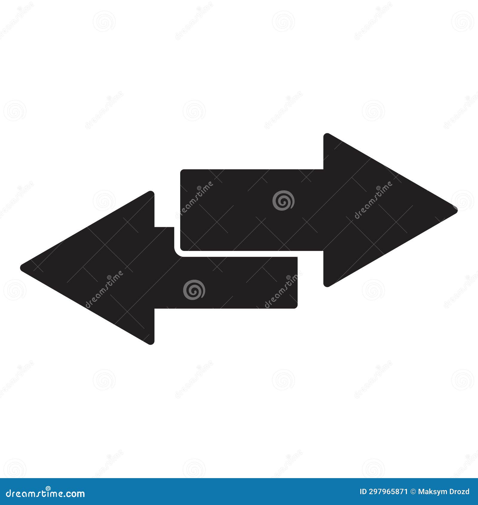 2 Side Arrow Icon. Double Arrow Icon Stock Illustration - Illustration ...