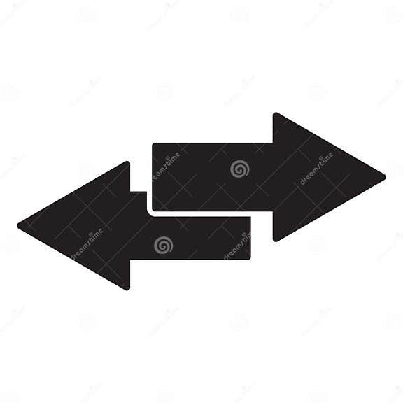 2 Side Arrow Icon. Double Arrow Icon Stock Illustration - Illustration ...