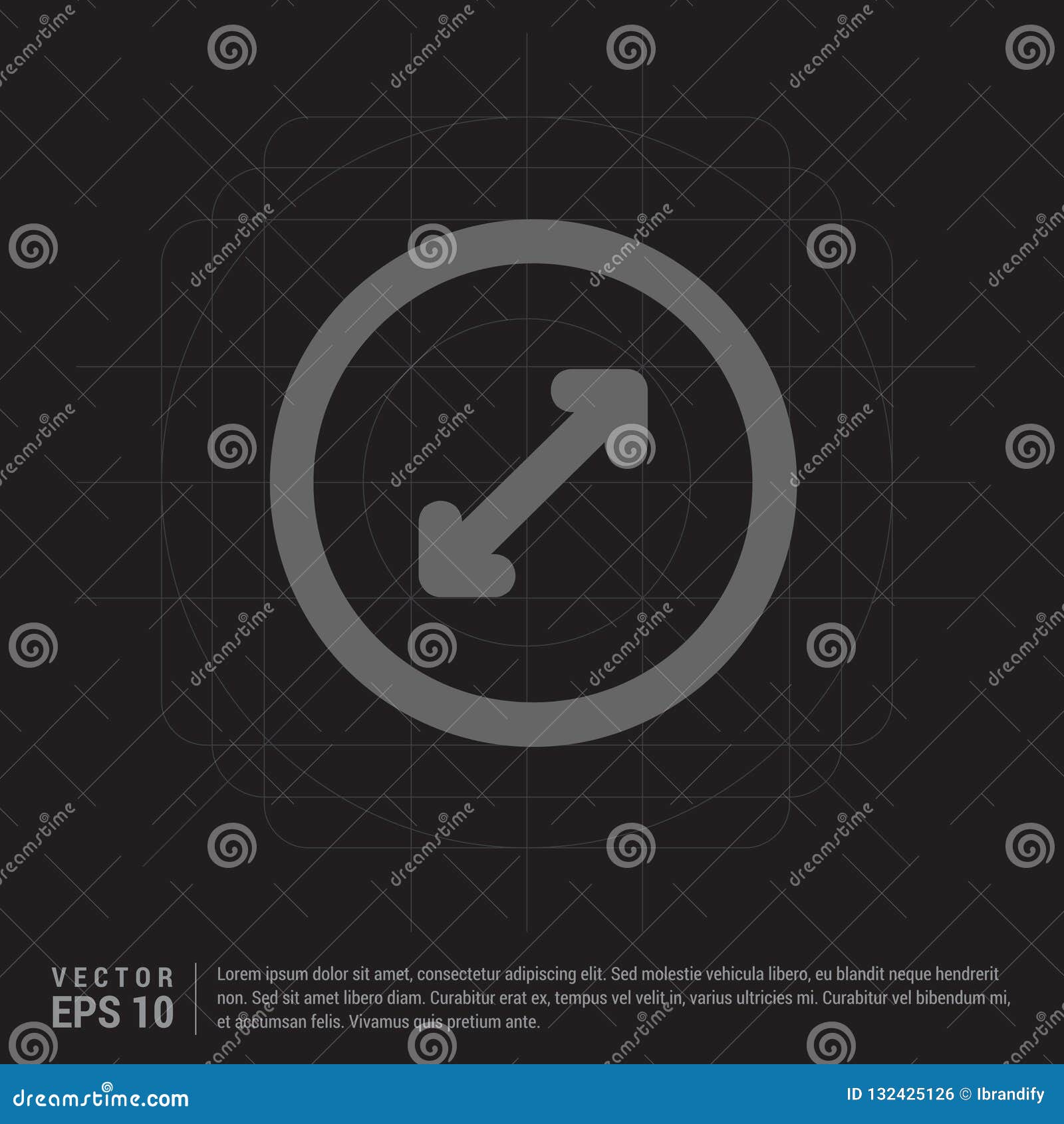 2 side arrow Icon stock vector. Illustration of creative - 132425126