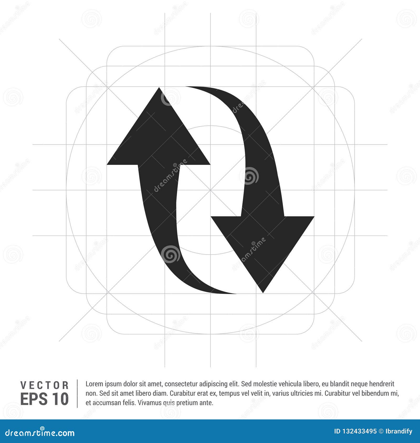 2 side arrow Icon stock vector. Illustration of background - 132433495