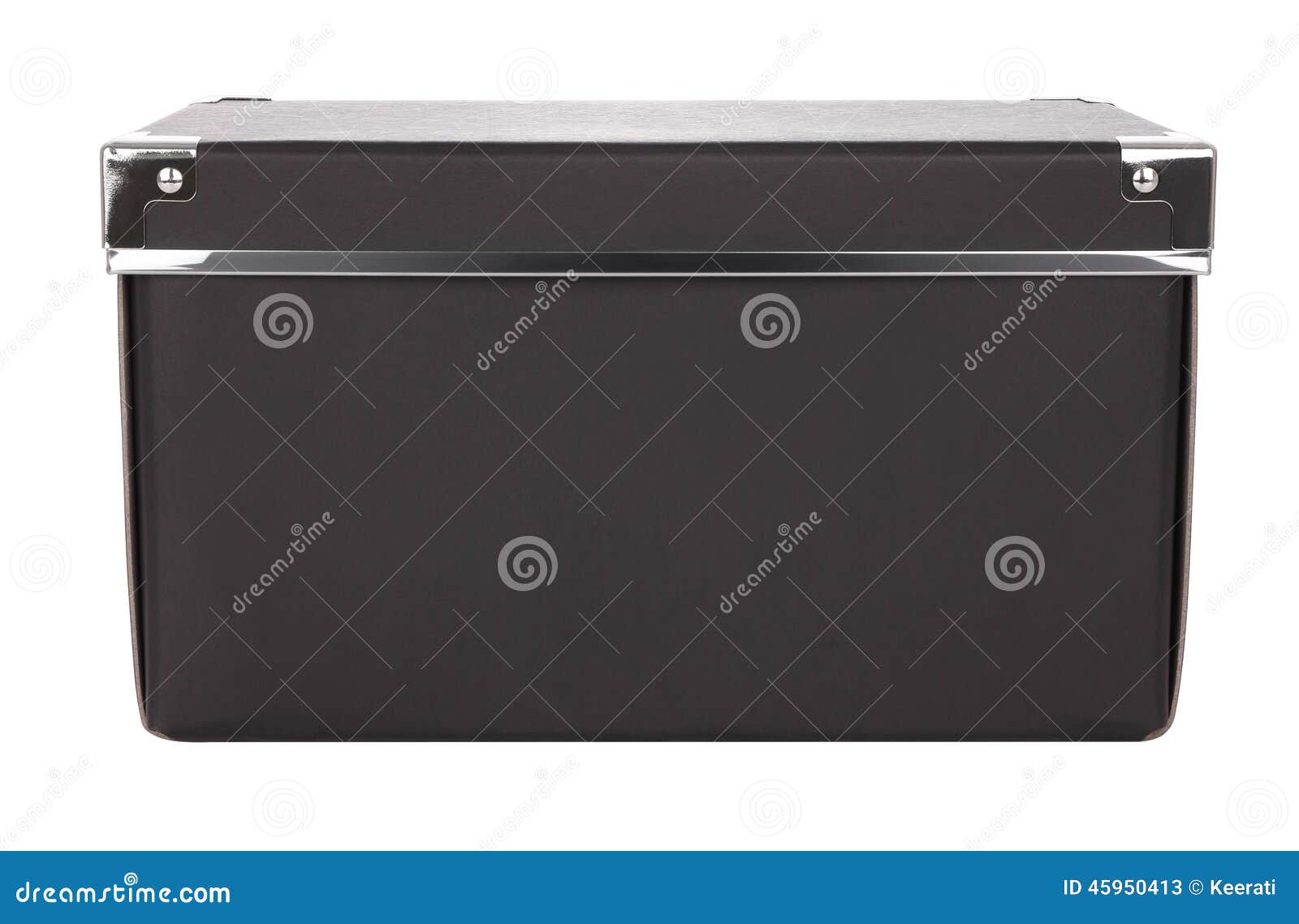 Side of Black Carton Box Iron Corner Stock Image - Image of paper ...
