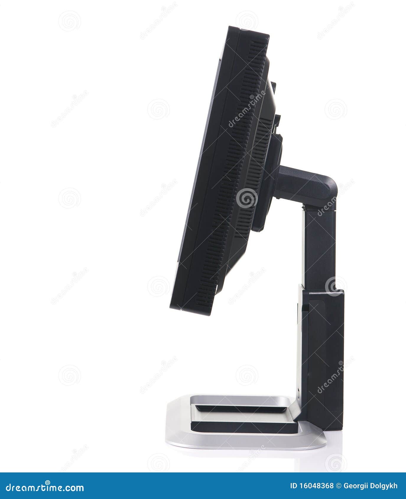 Side of a Black Computer Monitor Stock Photo - Image of flank, hdtv ...