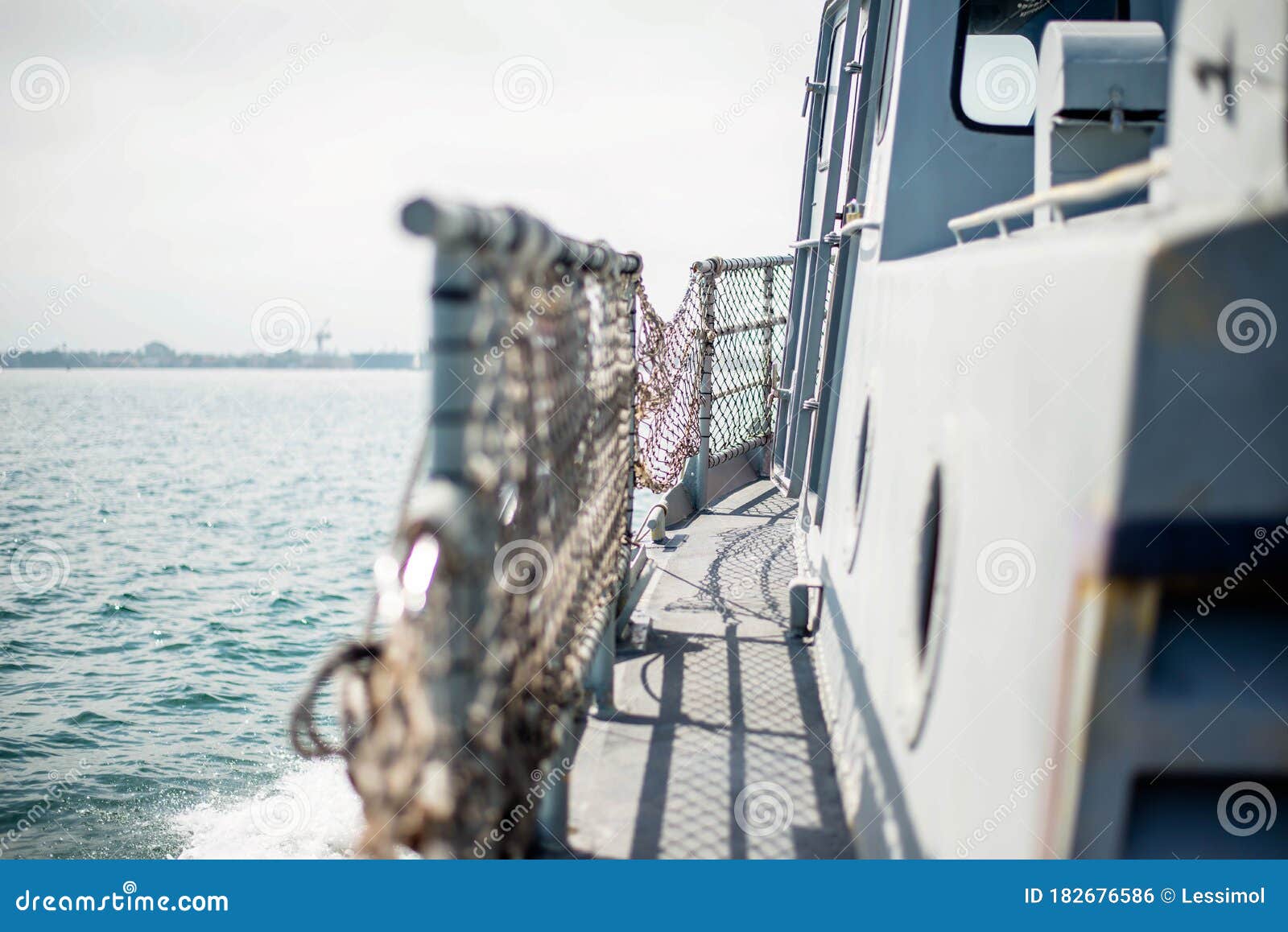 Side of Boat Floating on the Sea Stock Photo - Image of outdoor ...