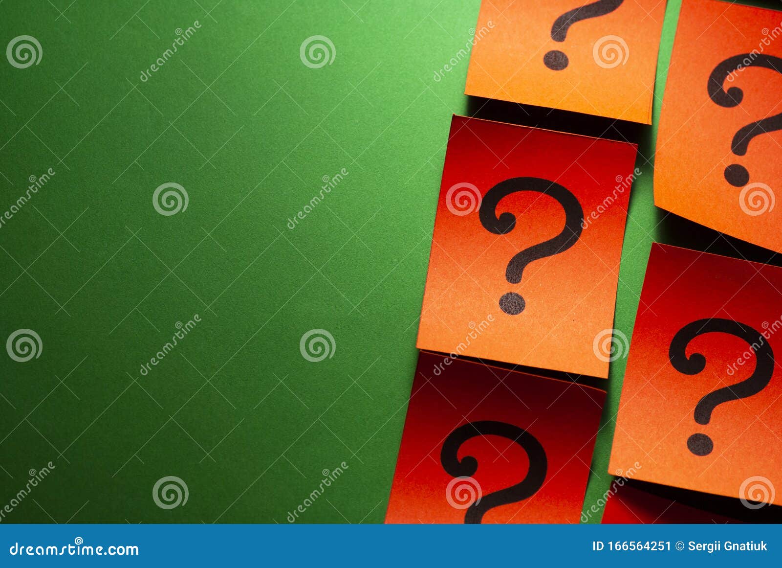 Side Border of Red Cards with Question Marks Stock Image - Image of ...