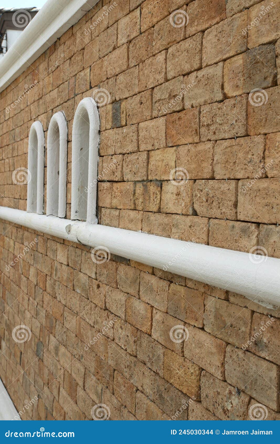 The Side of the Brick Wall is a Beautiful Design Stock Photo - Image of ...
