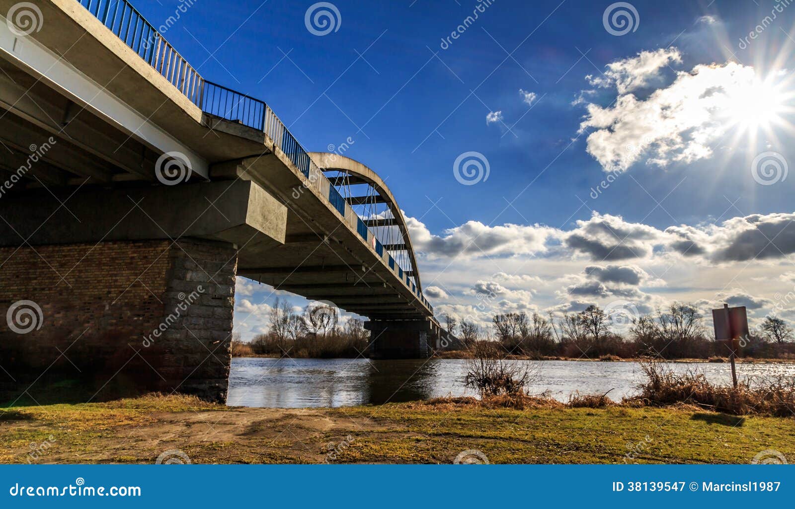 Side of the bridge stock image. Image of sunlight, spring - 38139547