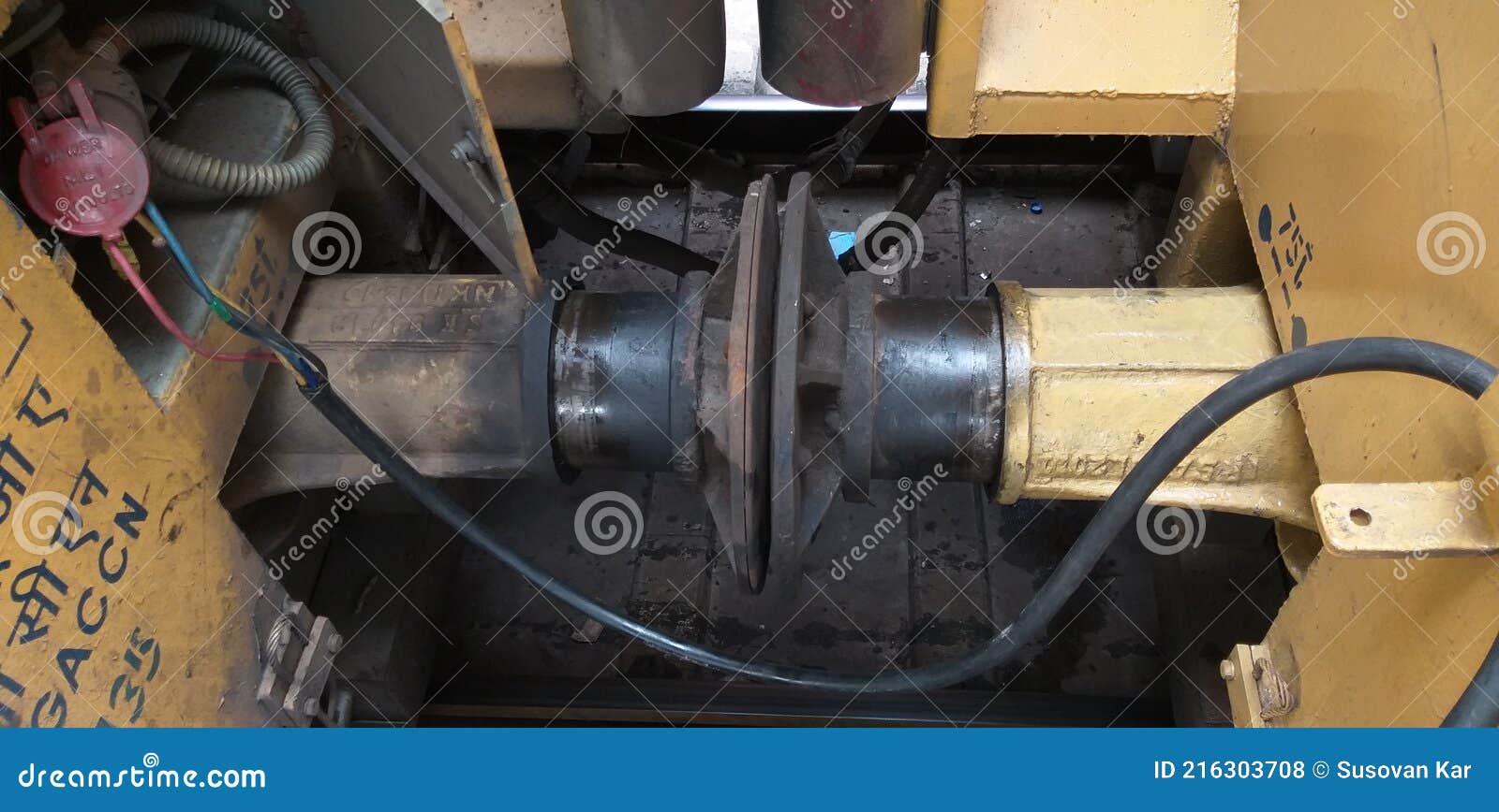 Side Buffers are Using in Indian Railway Coach Connection. Stock Photo ...