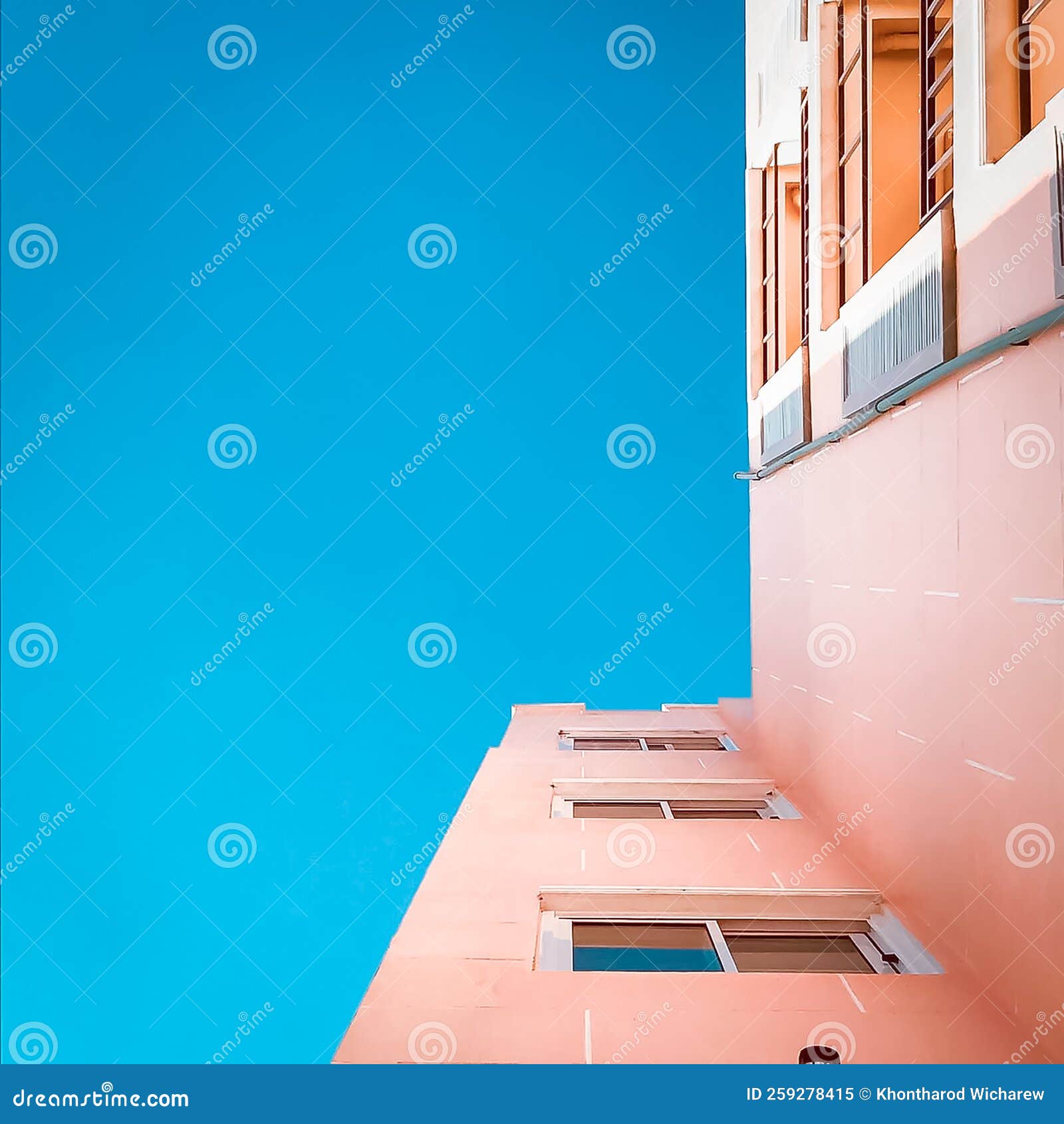 Side of the building stock image. Image of property - 259278415