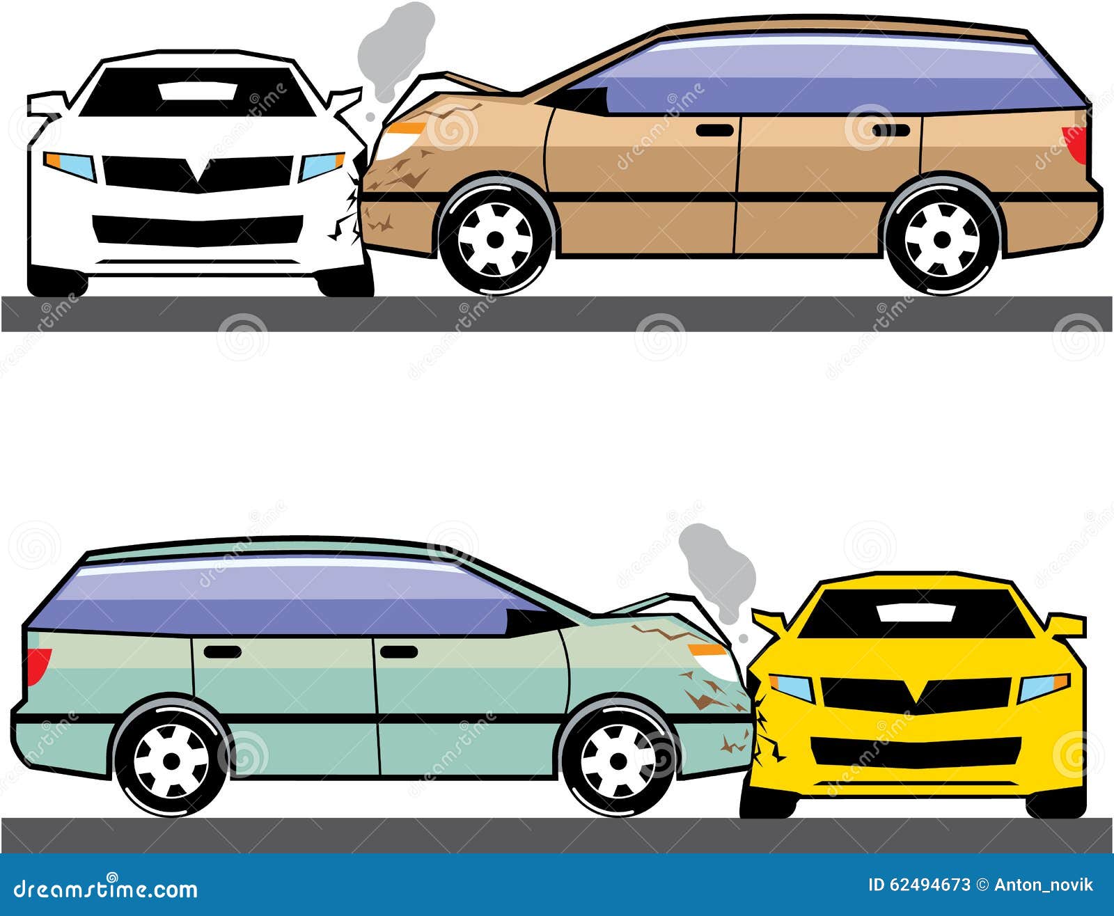 Side car crash vector stock vector. Illustration of profile - 62494673