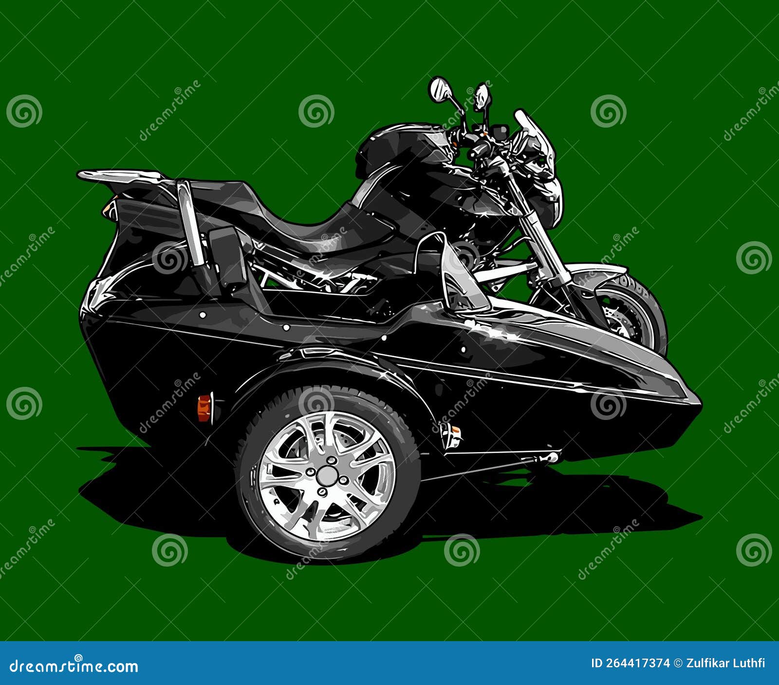 Side Car for Graphic Design Stock Vector - Illustration of auto ...