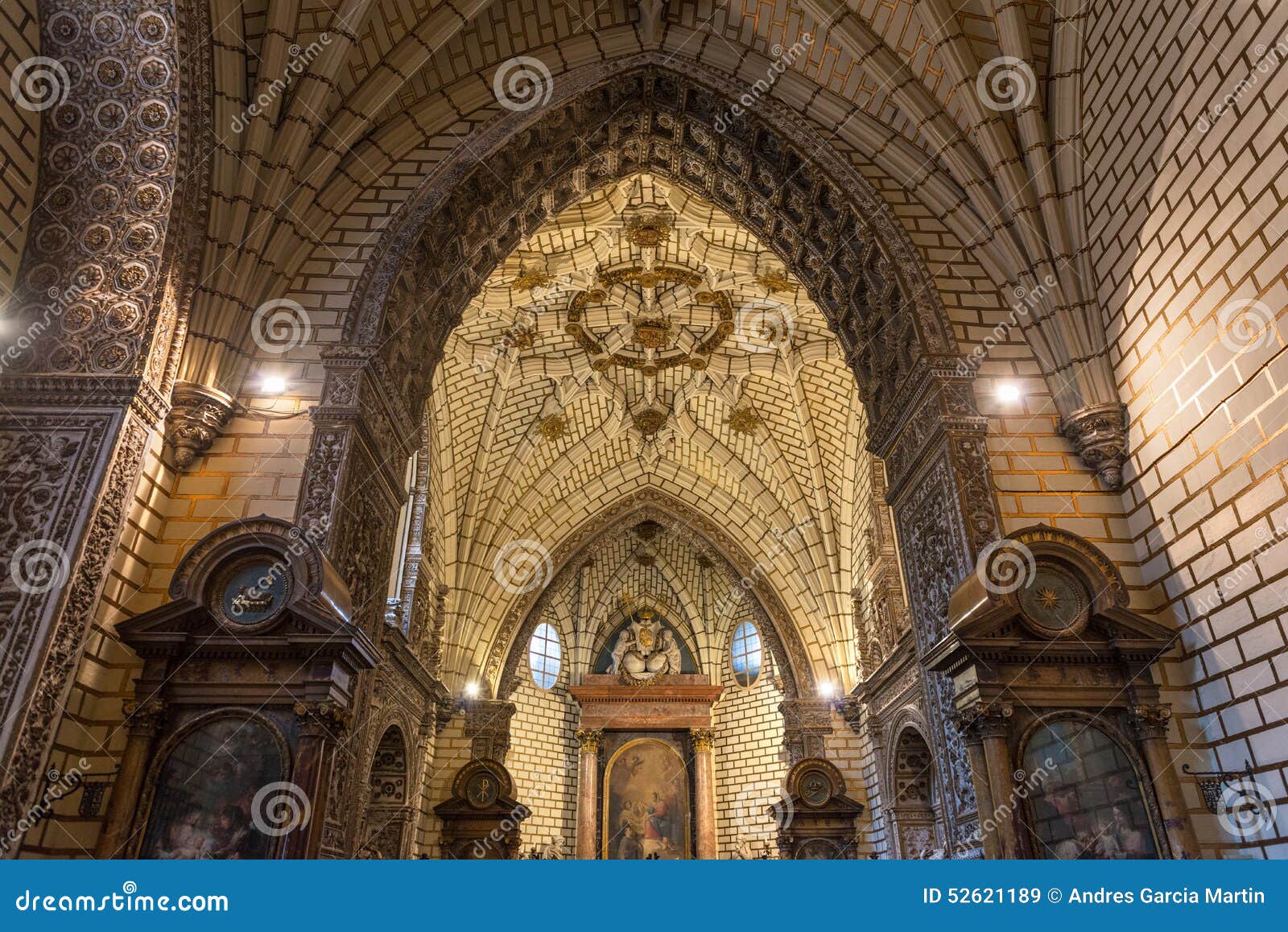 Side Chapel in the Gothic Cathedral of Toledo Editorial Stock Image ...
