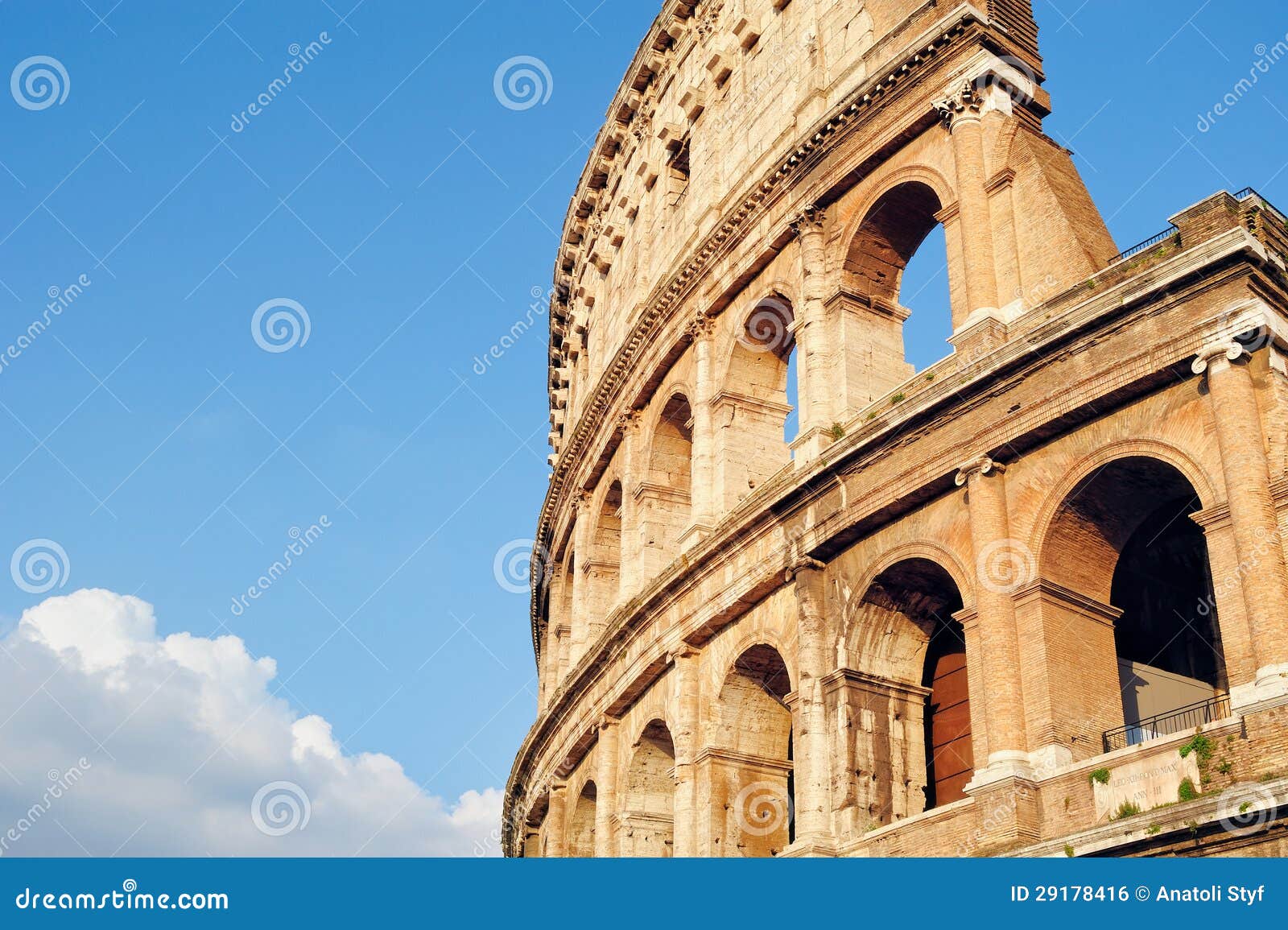 Side of Colosseum stock photo. Image of architecture - 29178416