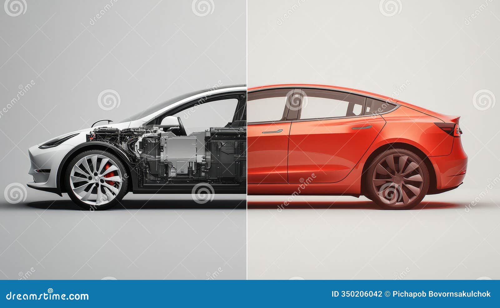 Side by Side Comparison of Traditional Vehicle and Electric Vehicle ...
