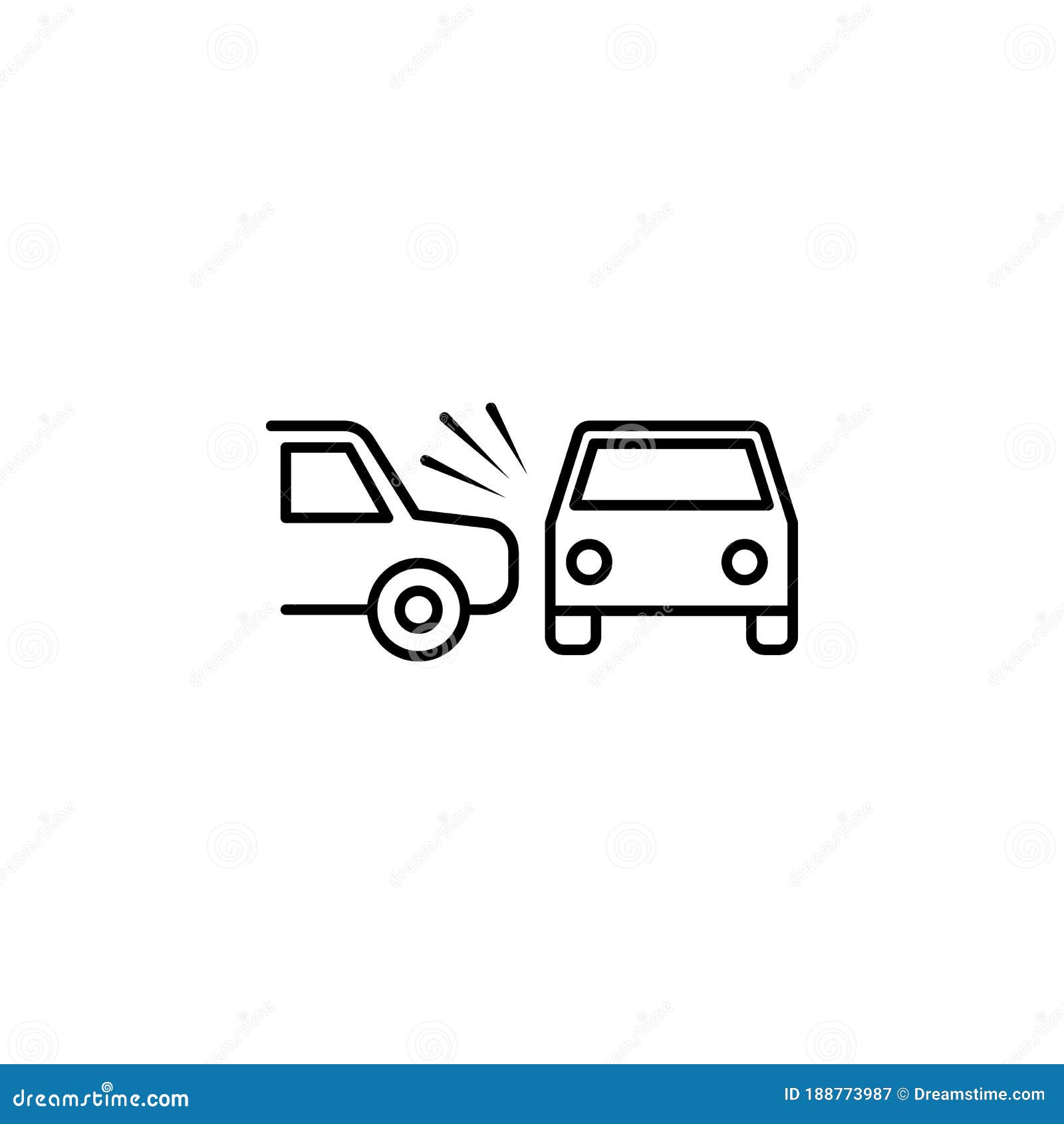 Side Crash Icon. Trendy Side Crash Logo Concept On White Background ...