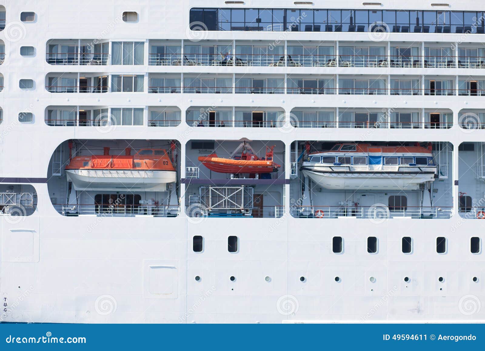 Side of cruise ship stock image. Image of maritime, lifeboat - 49594611