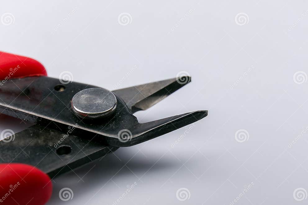 Side Cutters on a White Background Stock Image - Image of background ...