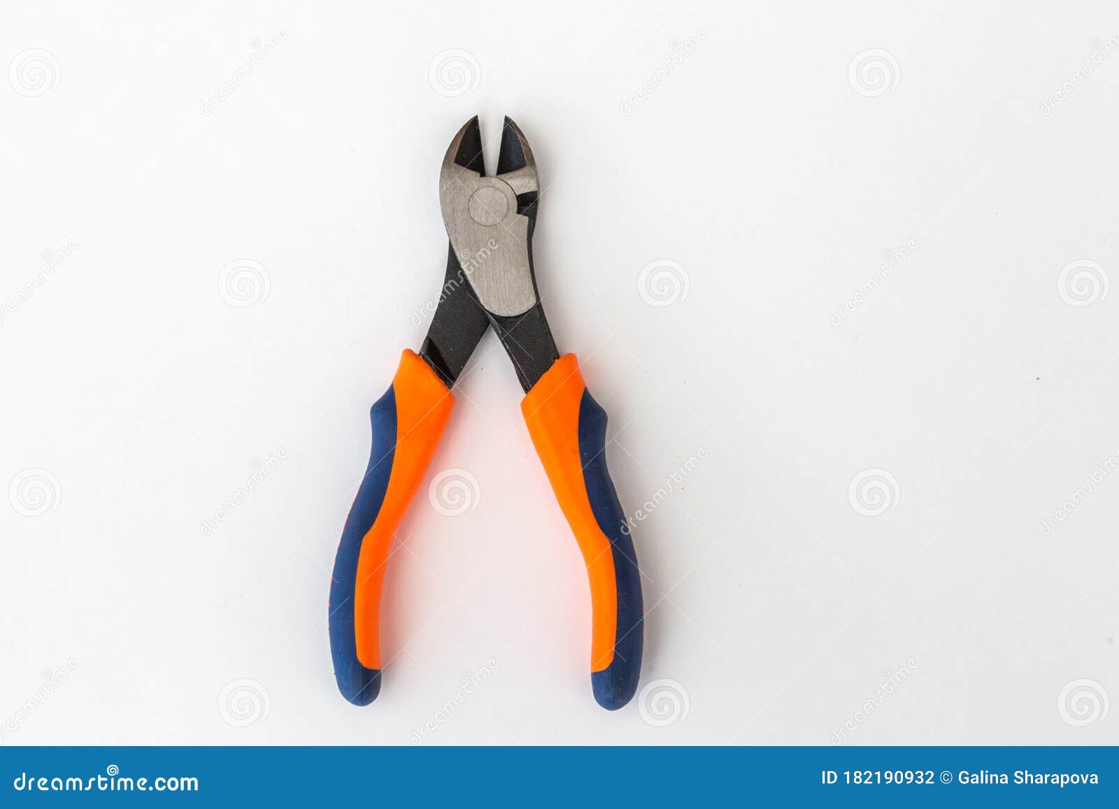 Side Cutters on White Background. Stock Photo - Image of object ...