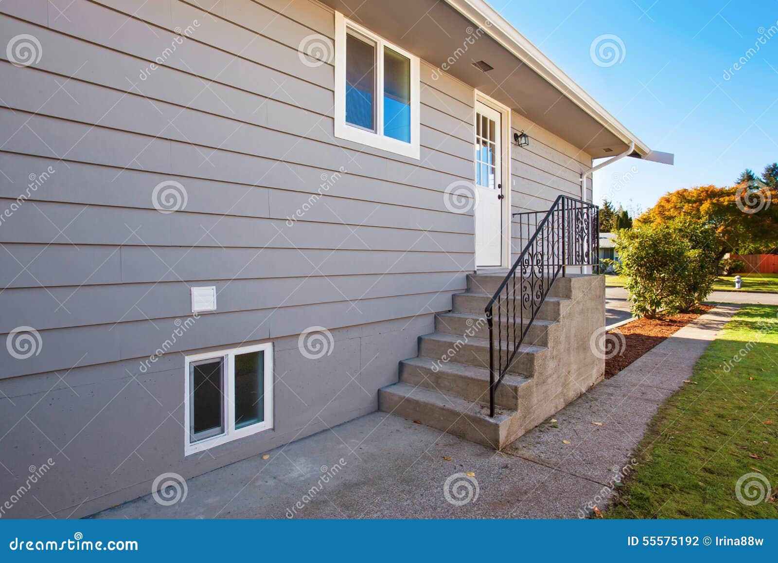 Side door to modern house. stock photo. Image of american - 55575192