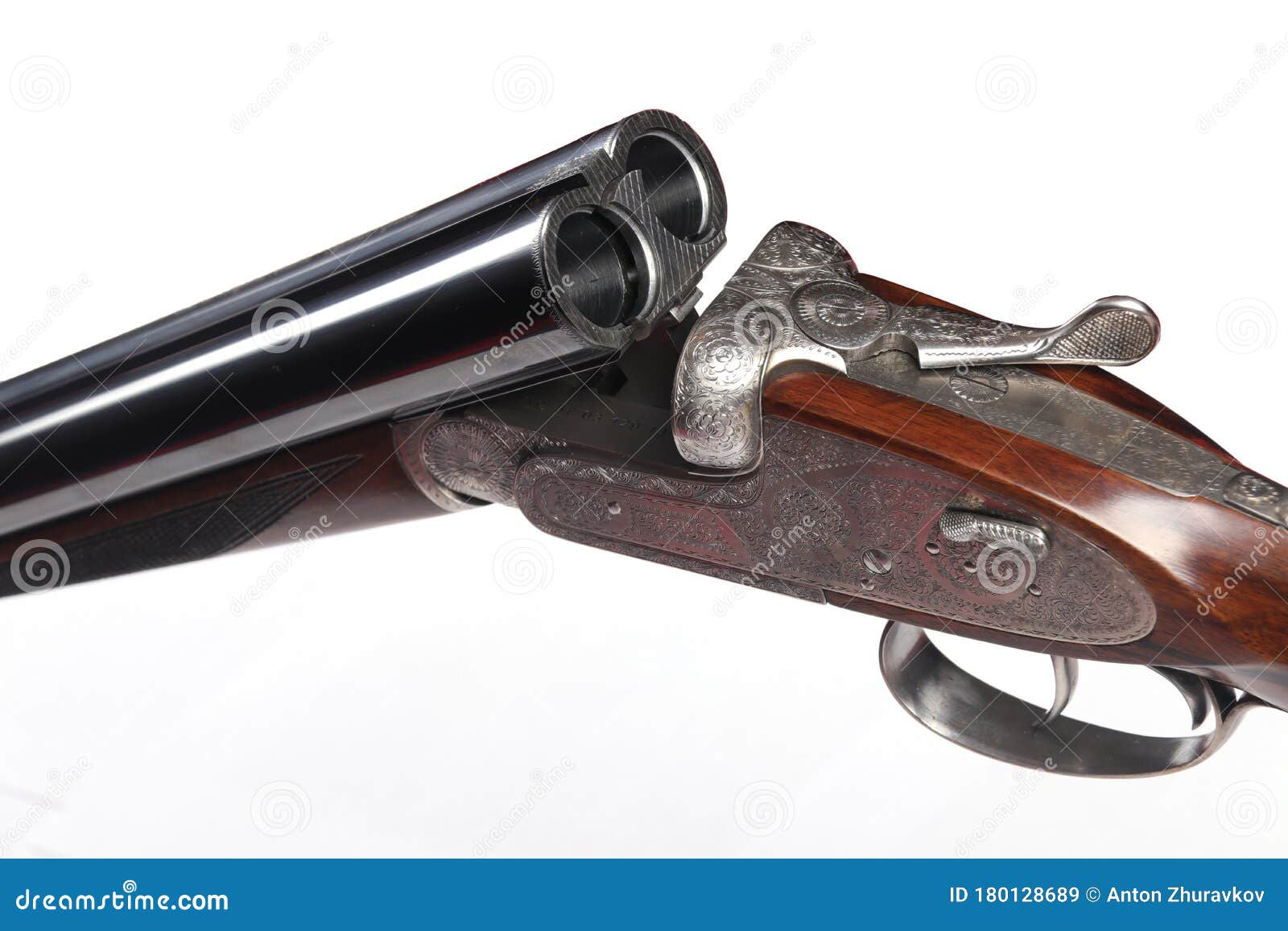 Side-by-side Double-barreled Spanish Hunting Shotgun Stock Image ...
